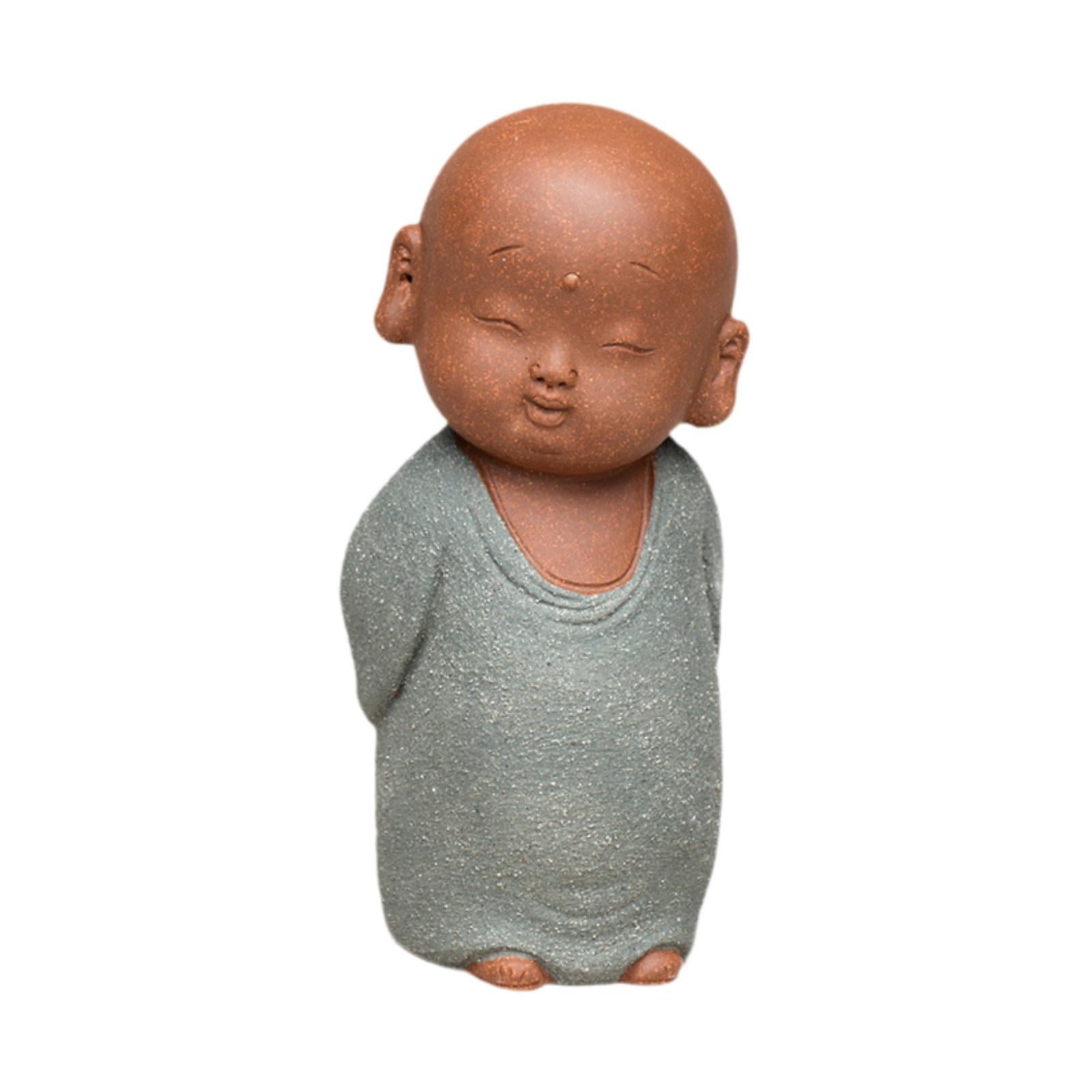 deevoka Little Monk Statue Buddha Sculpture Decorative Gift Desk Monk ...