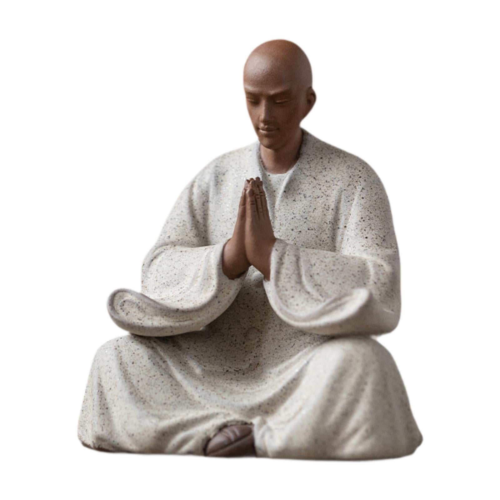 deevoka Little Monk Statue Buddha Sculpture for Car Dashboard Study ...