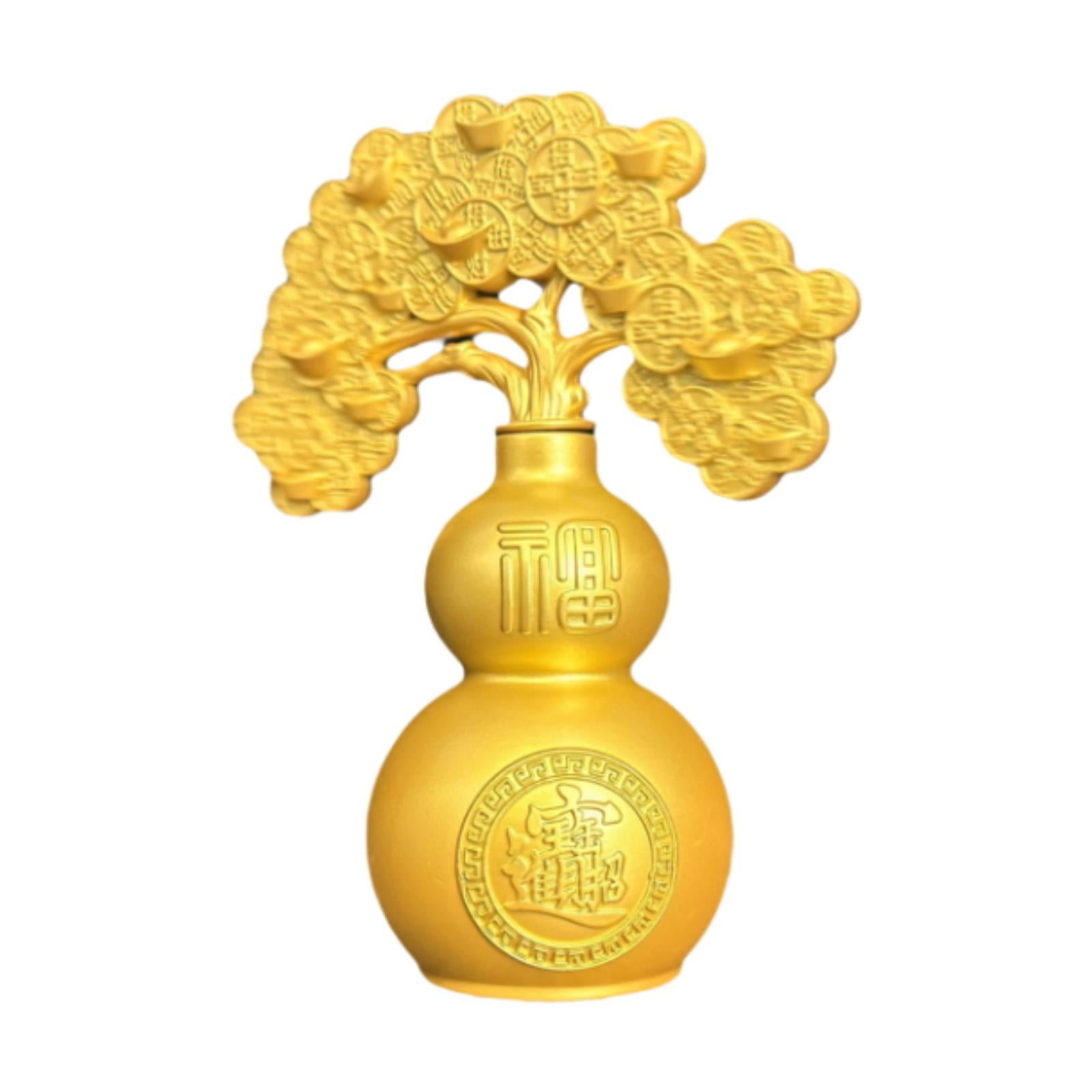 deevoka Lucky Gourd Statue Desktop Ornament Decoration Retro Chinese ...