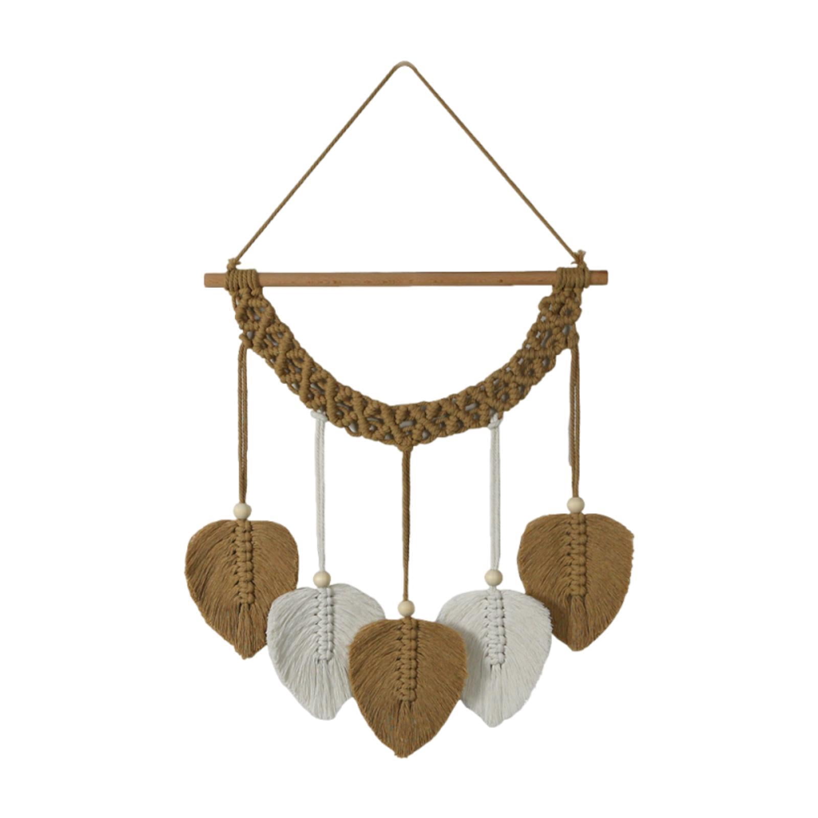deevoka Macrame Wall Hanging Leaves Tapestry Bohemian Handmade Woven ...