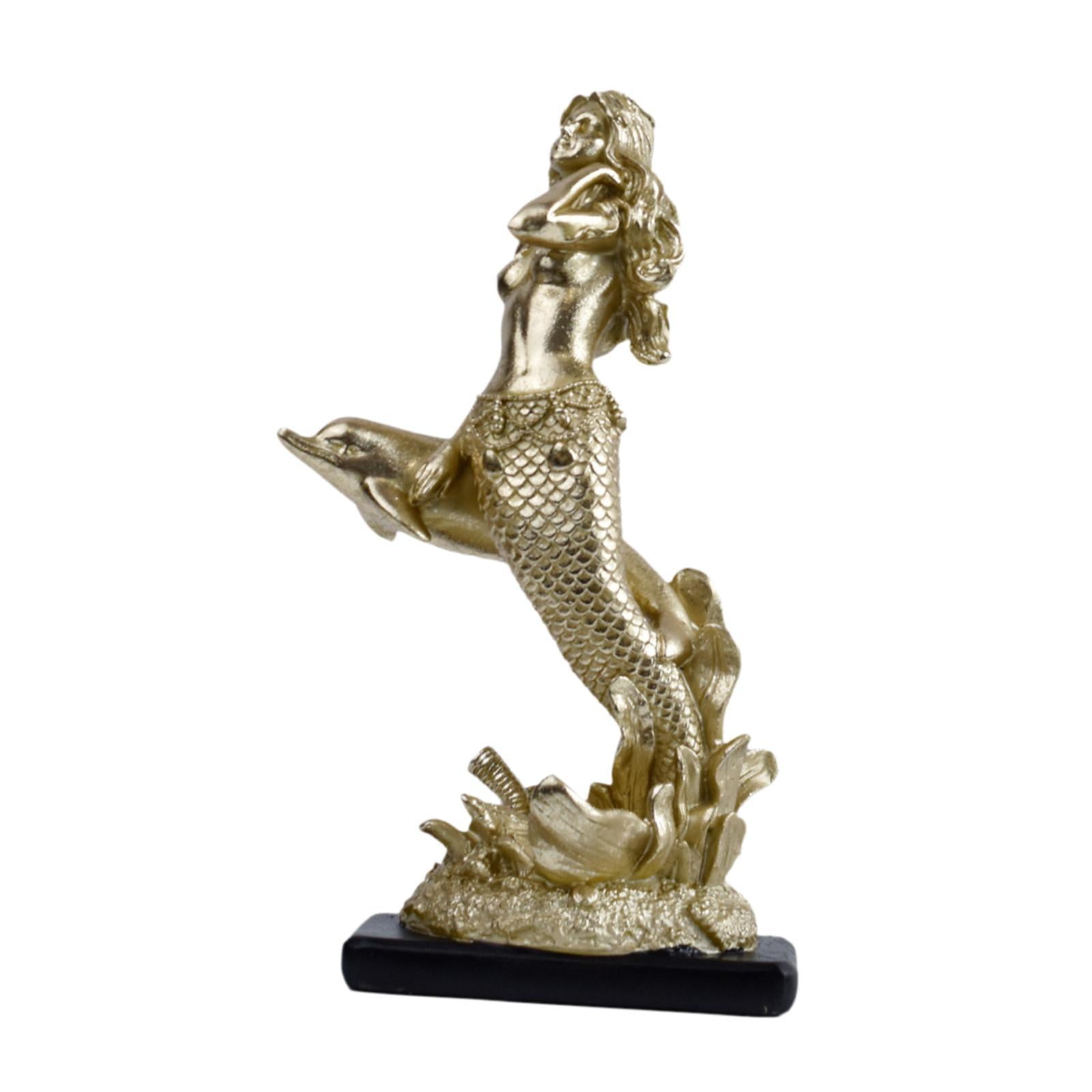 deevoka Mermaid Statue Art Work Craft Tabletop Ornament for Living Room ...