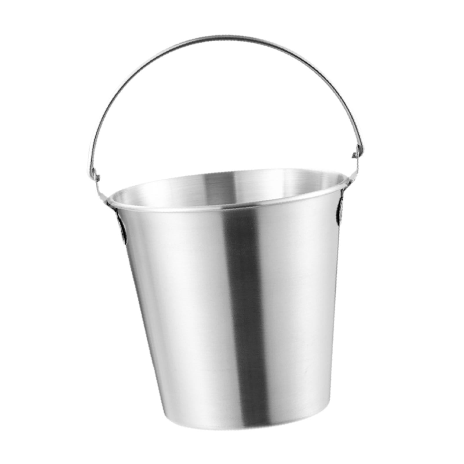 deevoka Metal Ice Pail Stainless Steel Ice Bucket for Chilling Juice ...