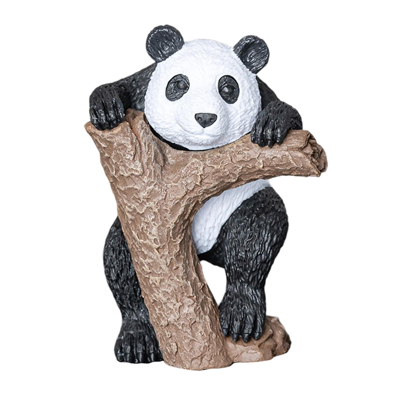 deevoka Panda Statue Creative Cute Cartoon Table Sculpture for Table ...