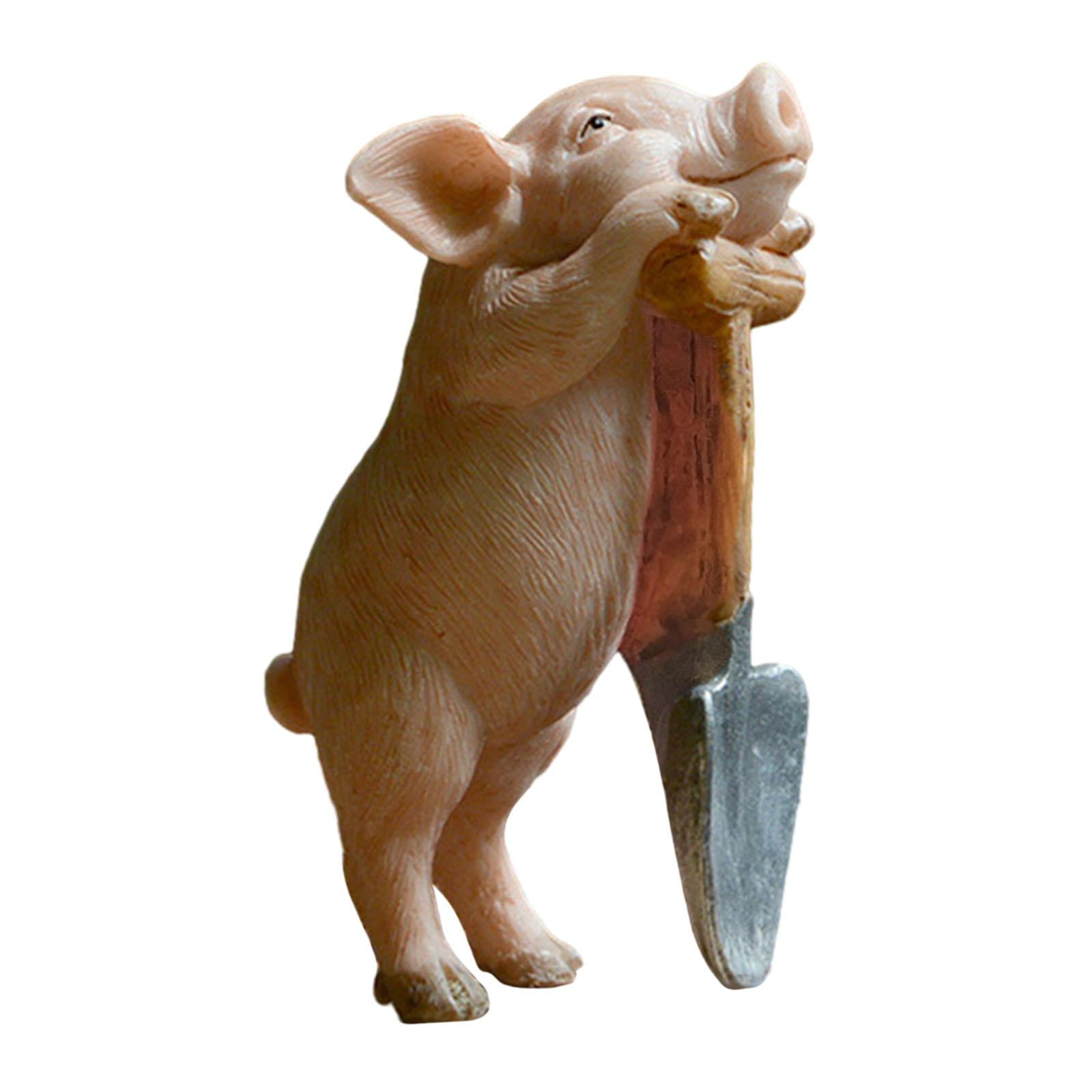 deevoka Pig Statue Animal Statue Collection Pig Sculpture for Entryway ...