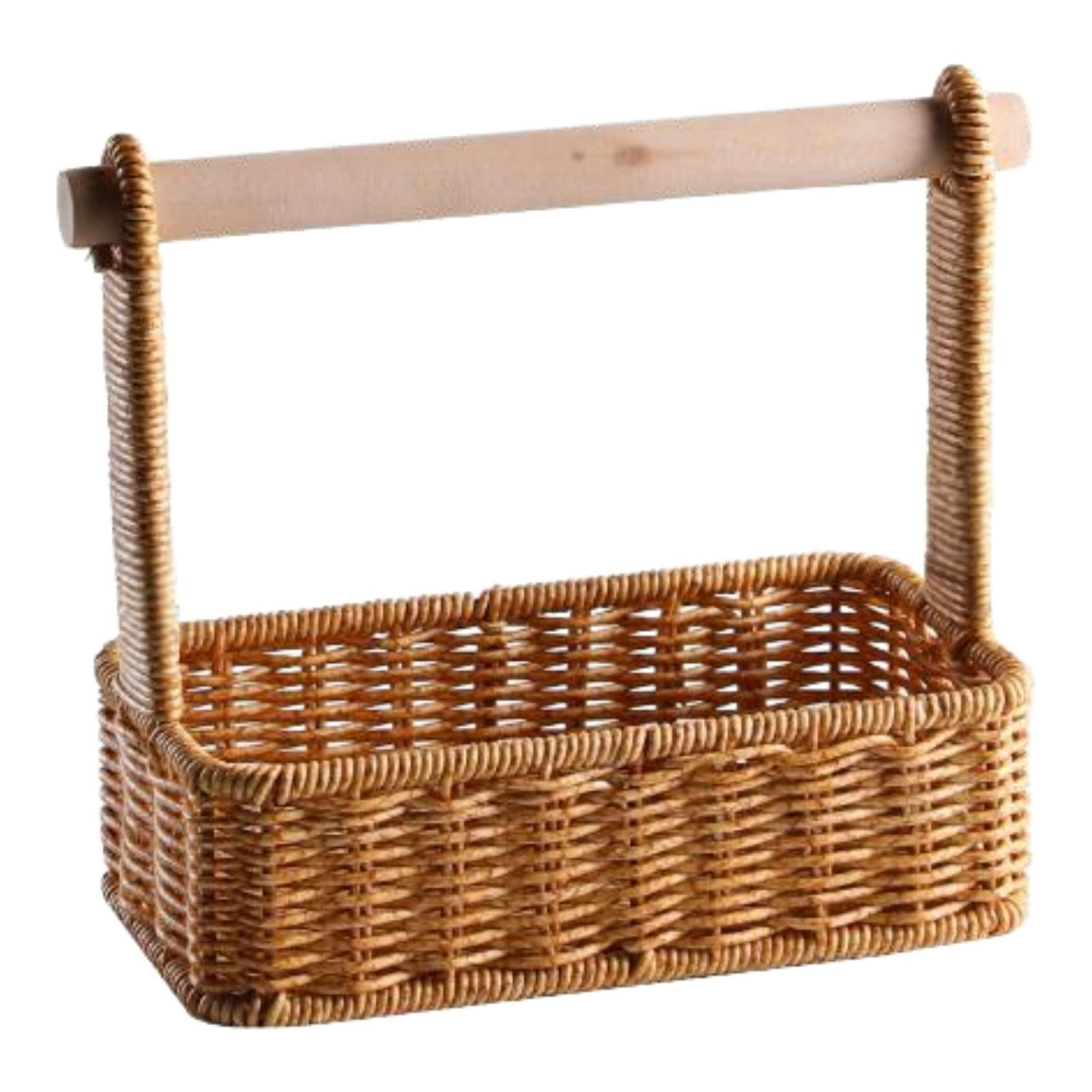 deevoka Portable Storage Basket Rectangular Fruit Basket for Office ...