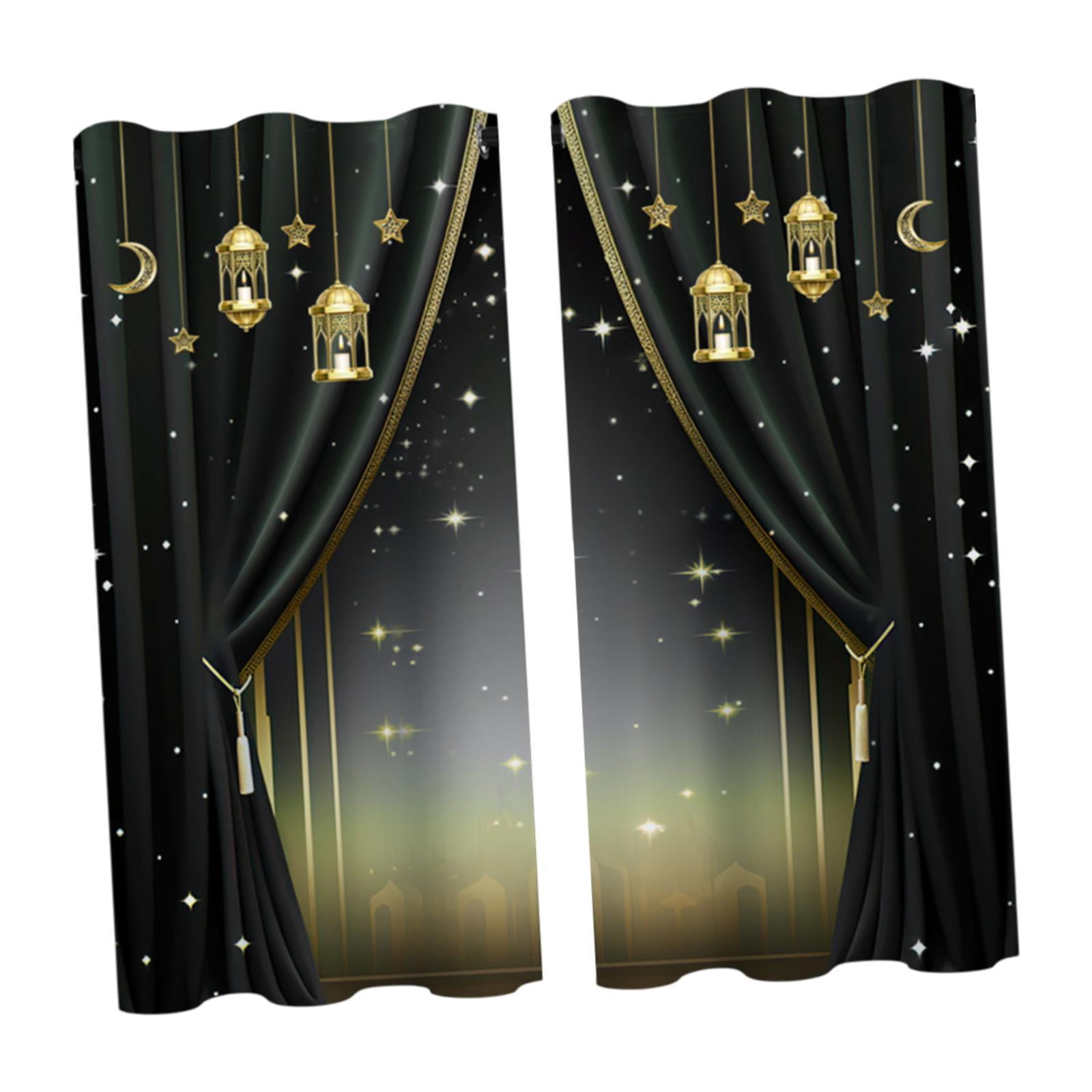 deevoka Ramadan Window Curtains 2 Panels Ramadan Decor for Living Room ...