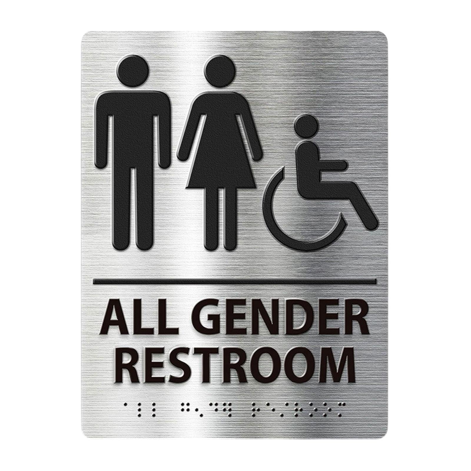 deevoka Restroom Sign Washroom Sign Business Restroom Sign Plate ...