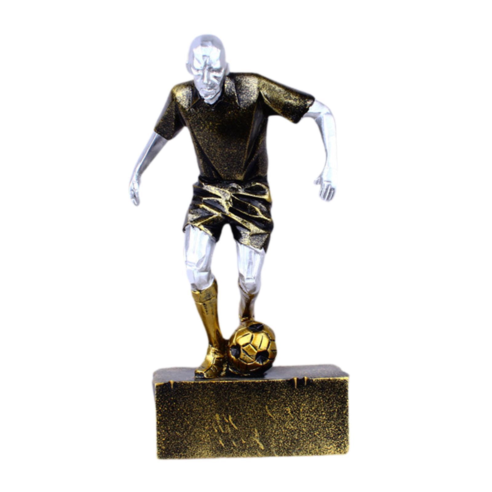 deevoka Soccer Player Sculpture Creative Home Decor for Entrance Living ...