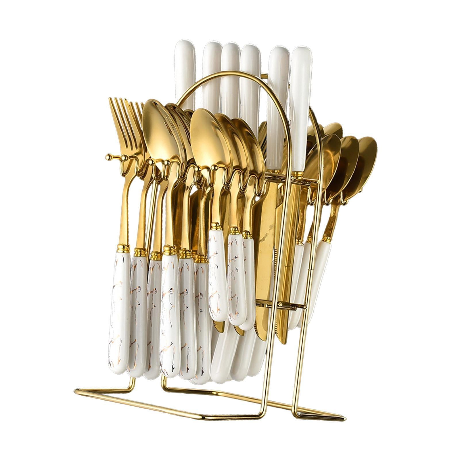 deevoka Stainless Steel Flatware Cutlery Set Kitchen Cutlery Set for ...