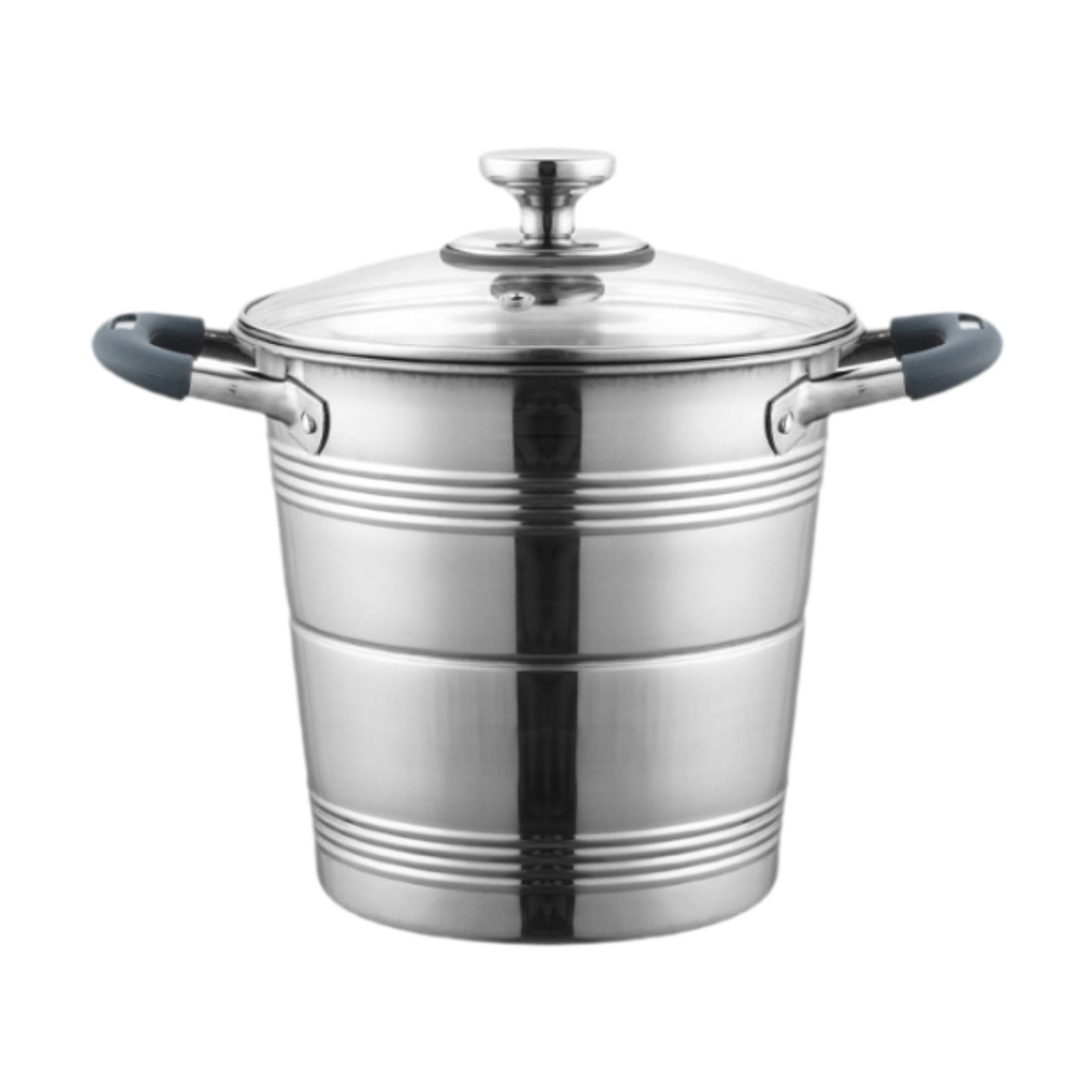 deevoka Stainless Steel Fryer Pot Fryer Pot with Steamer Sheet for Home ...