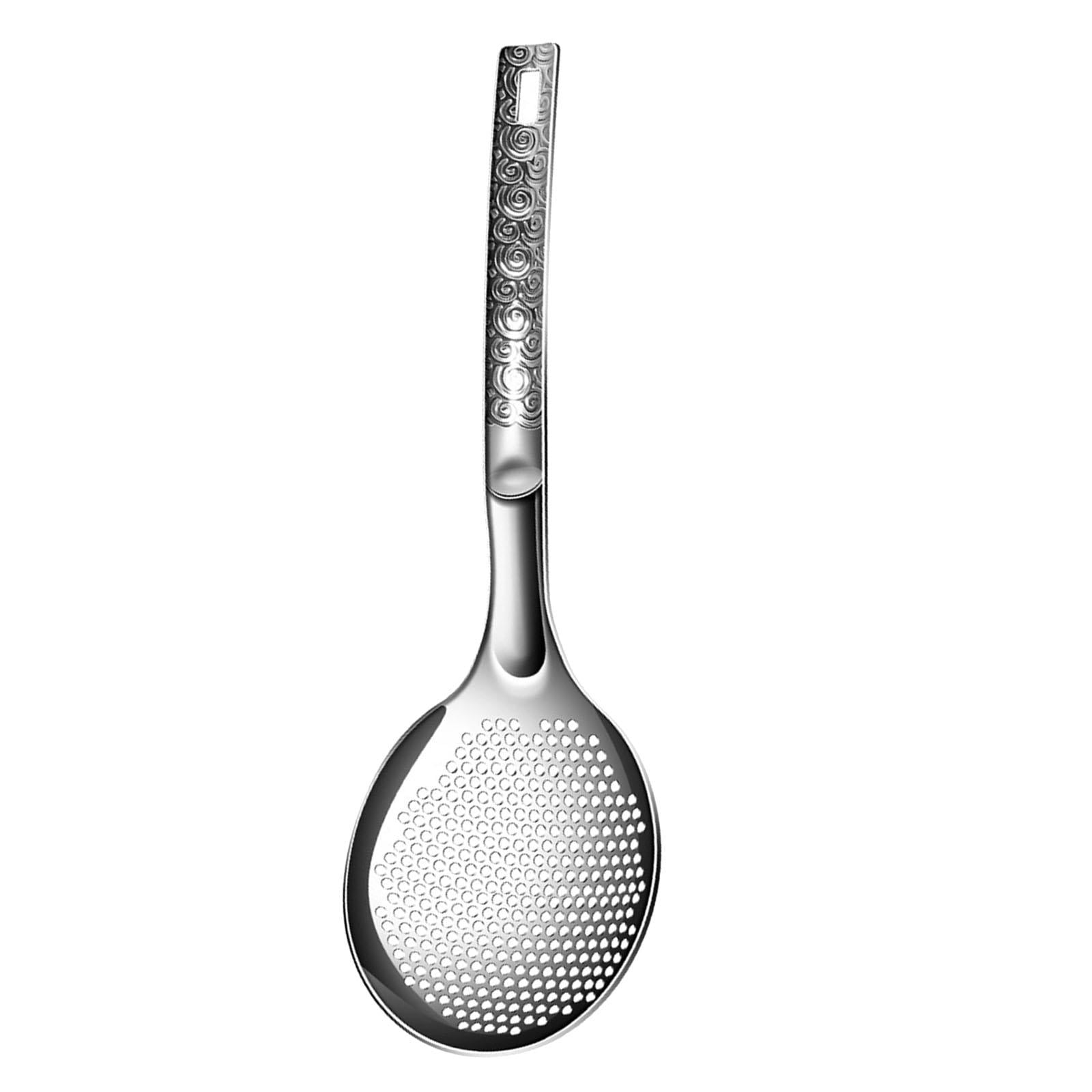 deevoka Stainless Steel Skimmer Slotted Spoon Deep Frying Spoon for ...