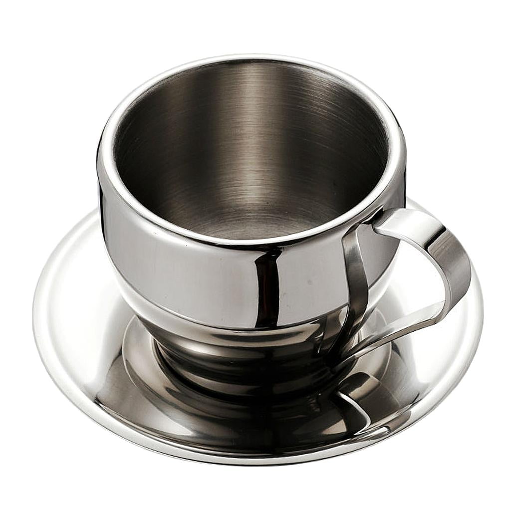 deevoka Stainless steel coffee cup set / coffee set / tea cup set / tea ...