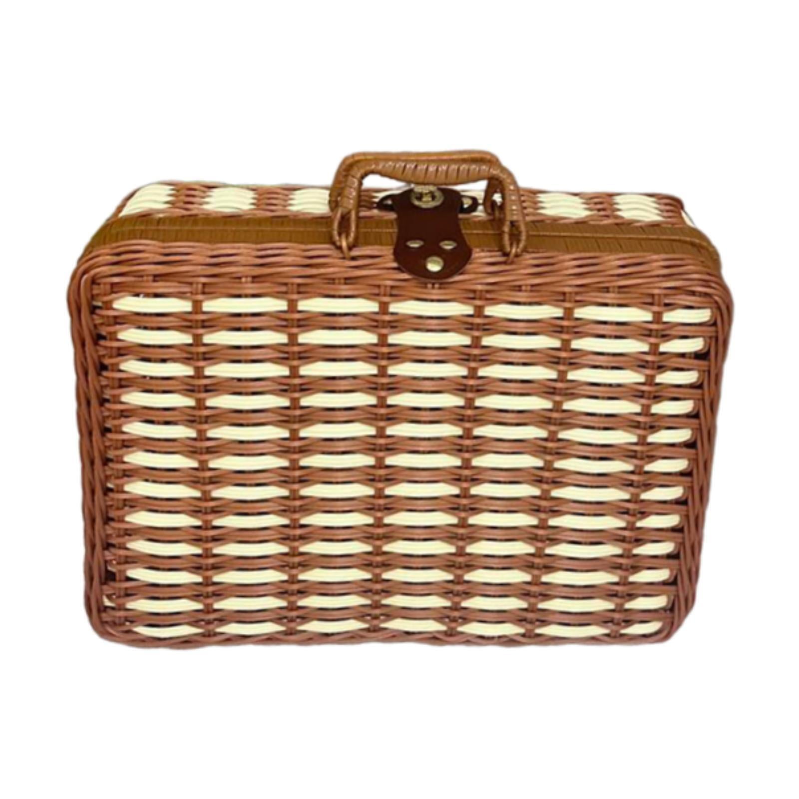 deevoka Storage Basket with Lid Handled Photography Prop Boxes for ...