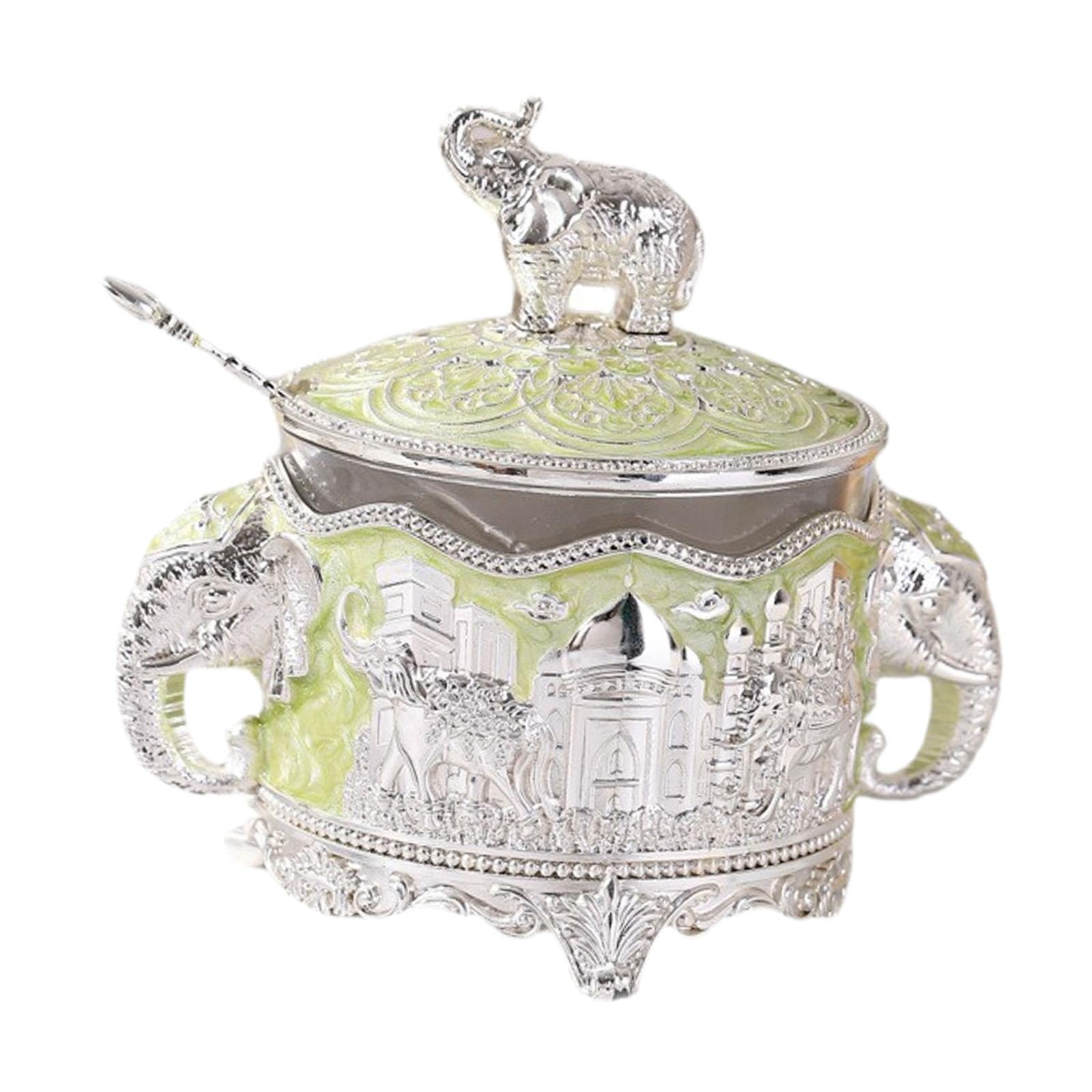 deevoka Sugar Bowl Dispenser Canister with Lid and Spoon Candy Holder ...