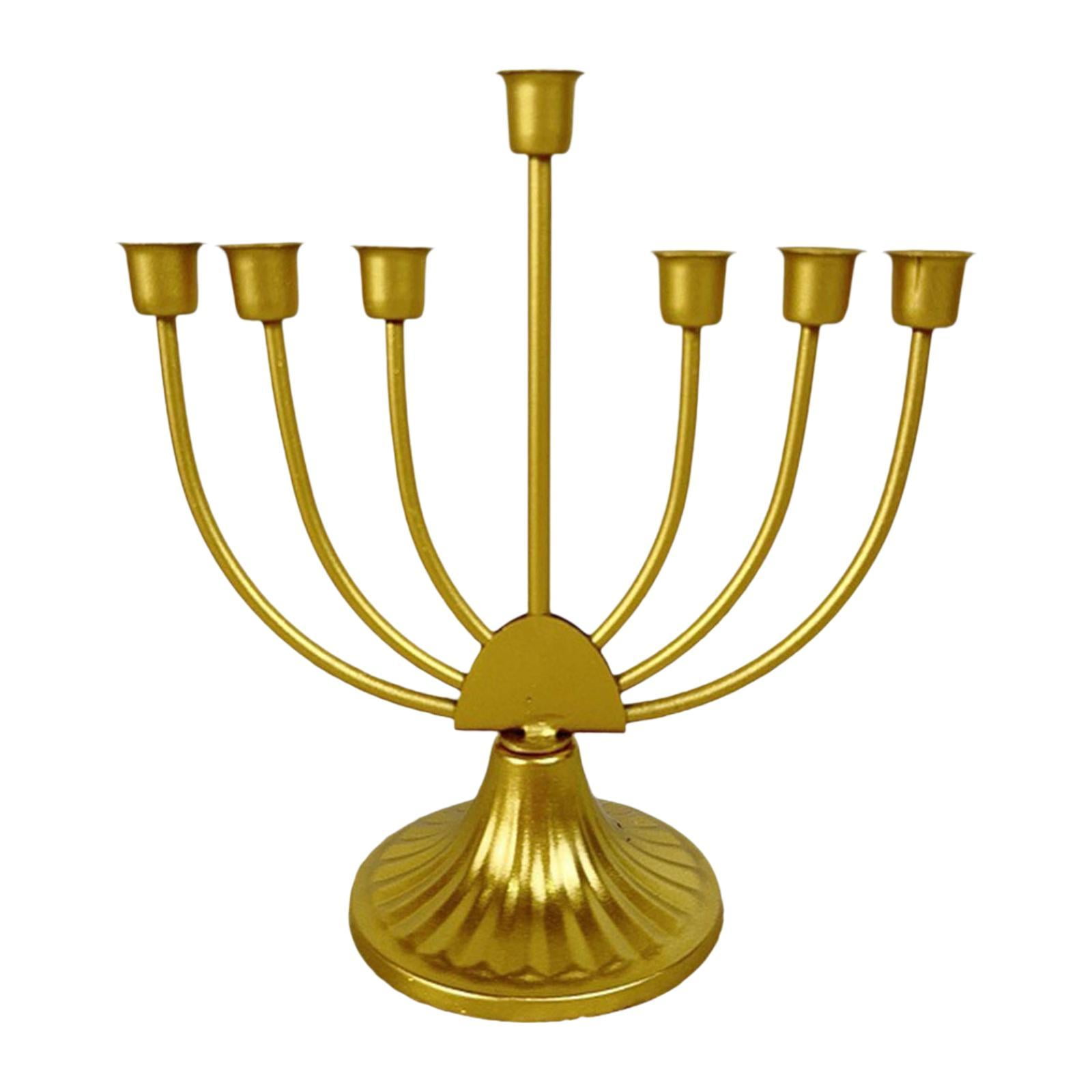 deevoka Table Jewish Candlestick Holder Candelabra Menorah for Shelf ...