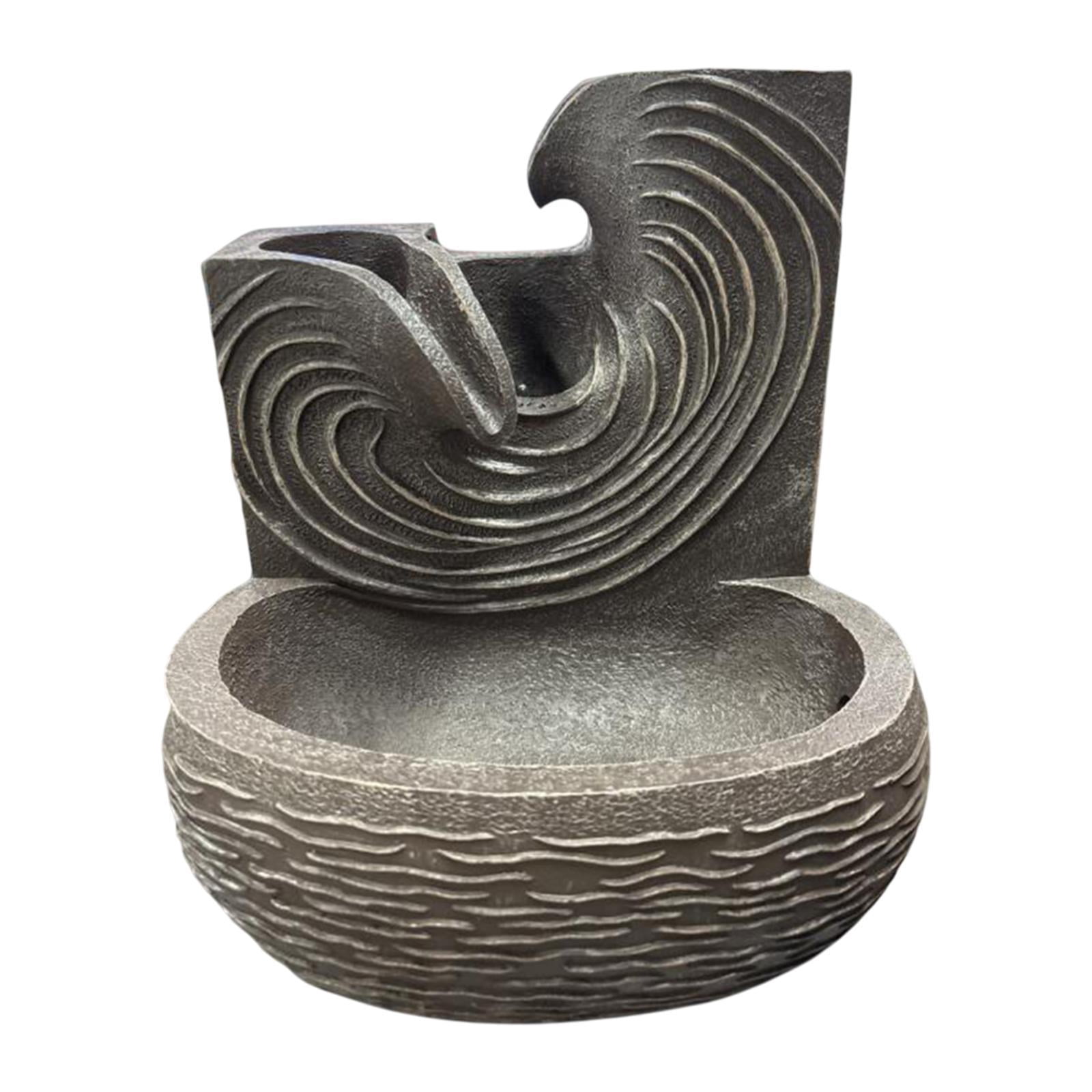 deevoka Tabletop Water Fall Desktop Waterfall Lighted Accessories Resin ...