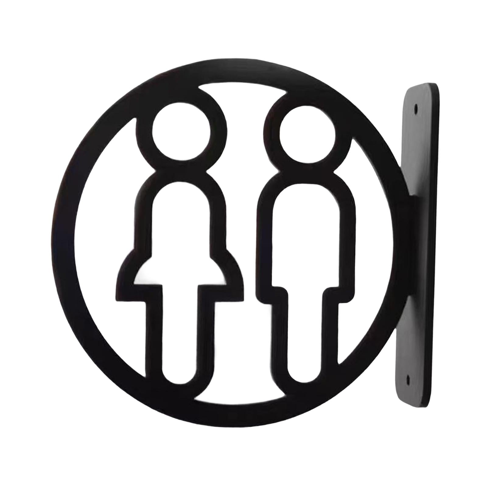 deevoka Toilet Sign Acrylic Male Female Bathroom Sign for Shop Public ...