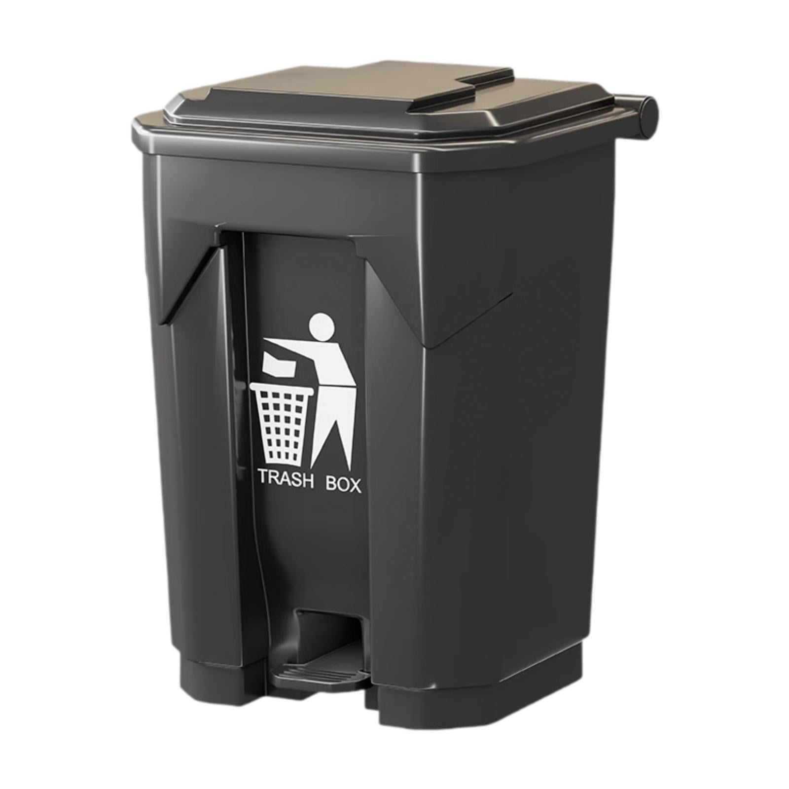 deevoka Trash Can with Step Pedal Simple Trashcan Wastebasket for ...