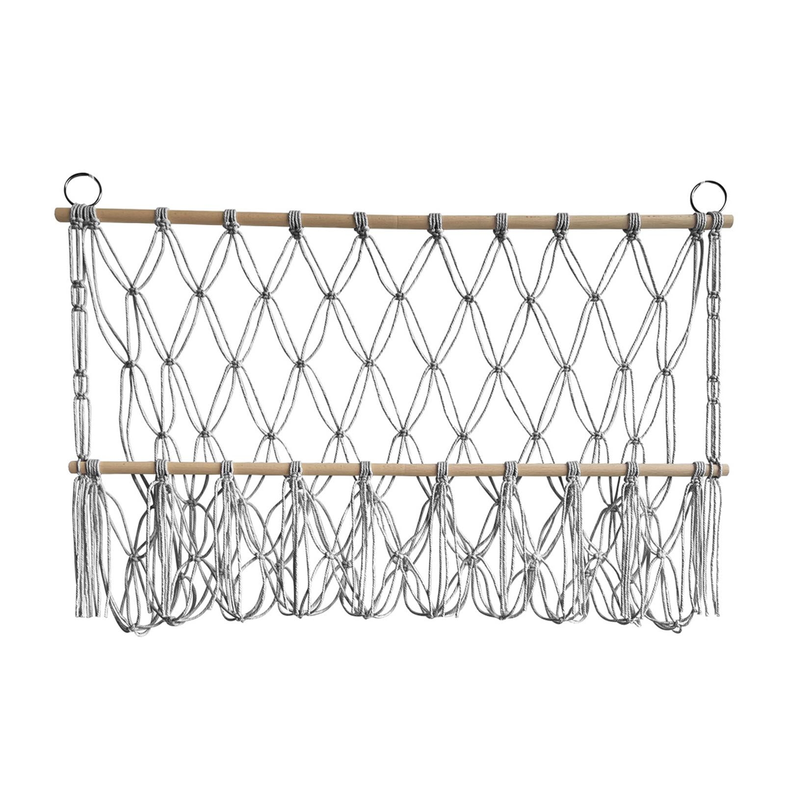 deevoka Wall Hanging Net Plush Toy Net Handwoven Boho Macrame Stuffed ...