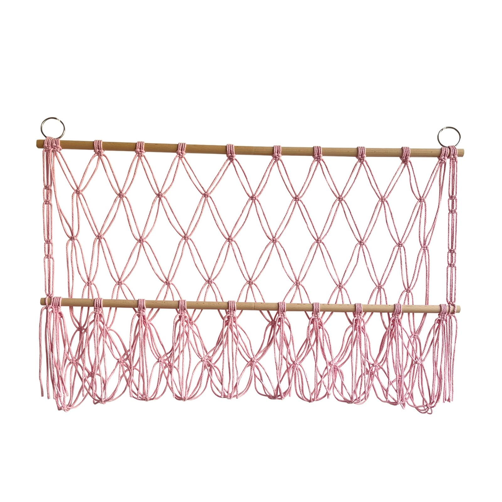 deevoka Wall Hanging Net Plush Toy Net Handwoven Boho Macrame Stuffed ...