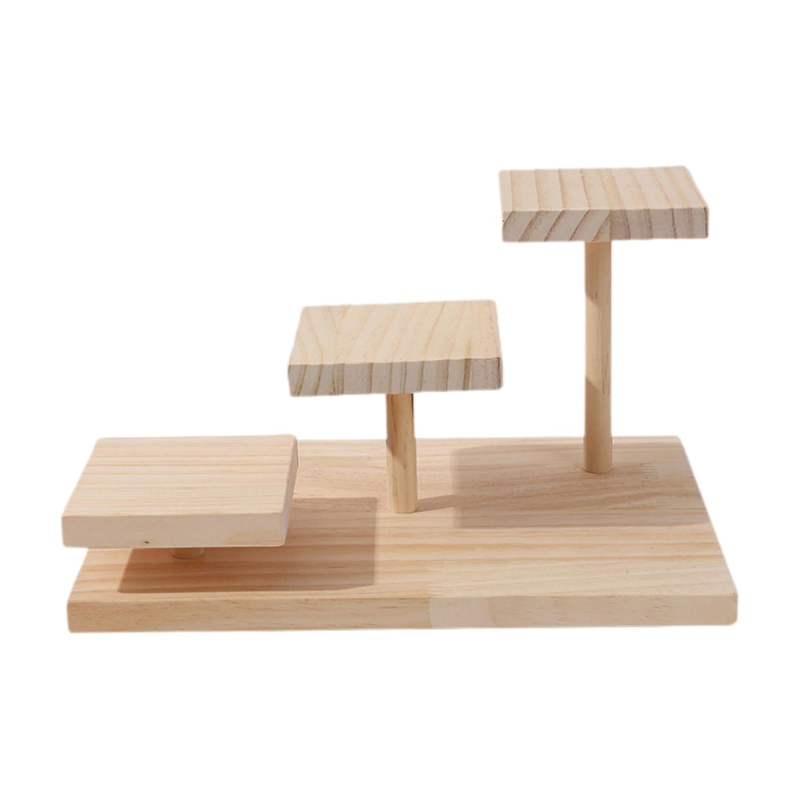 deevoka Wood Cake Stand Sturdy Cupcake for Desktop Statuette Graduation ...