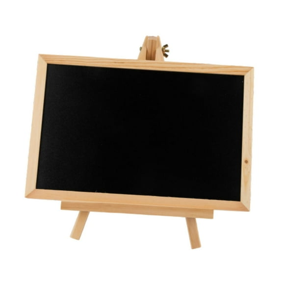 deevoka Wood Chalkboard Sign with Easel Stand Multifunctional 10.6x6 ...