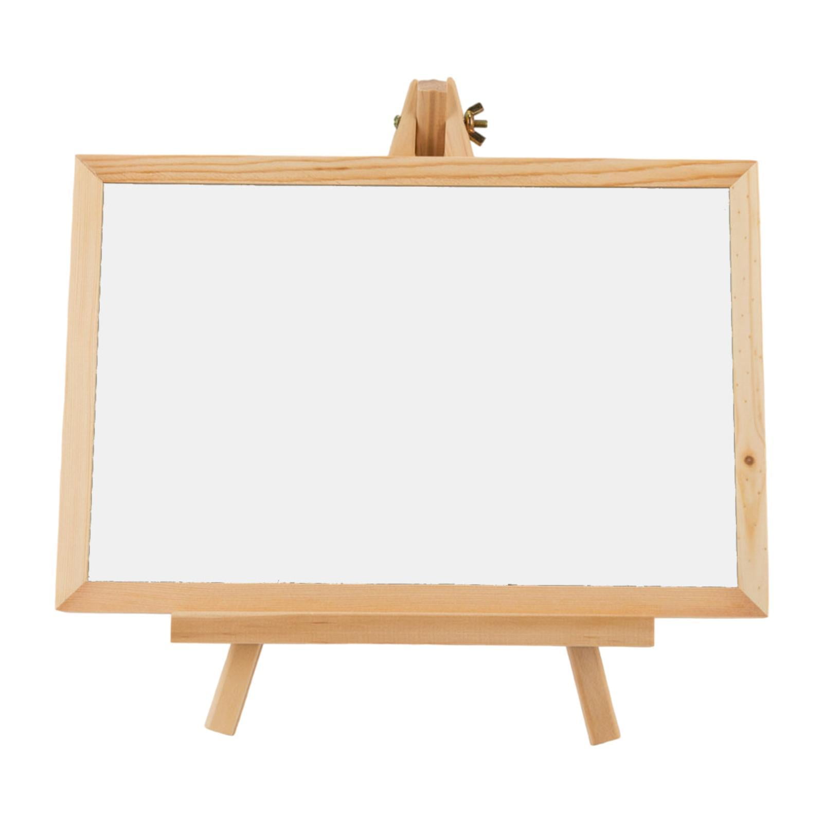 deevoka Wood Chalkboard Sign with Easel Stand Multifunctional 10.6x6 ...