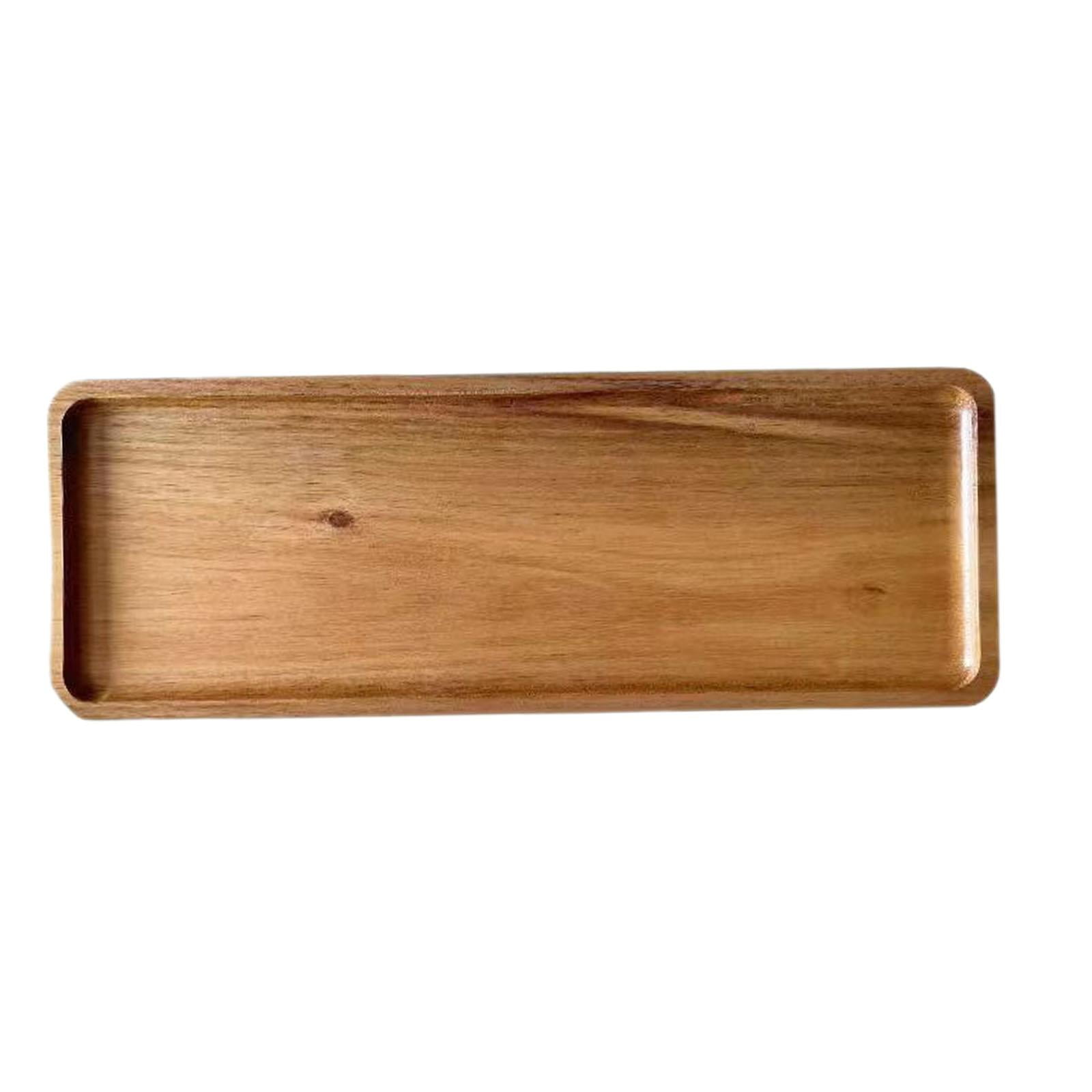 deevoka Wood Dessert Plate Serving Platter for Home Centerpiece ...