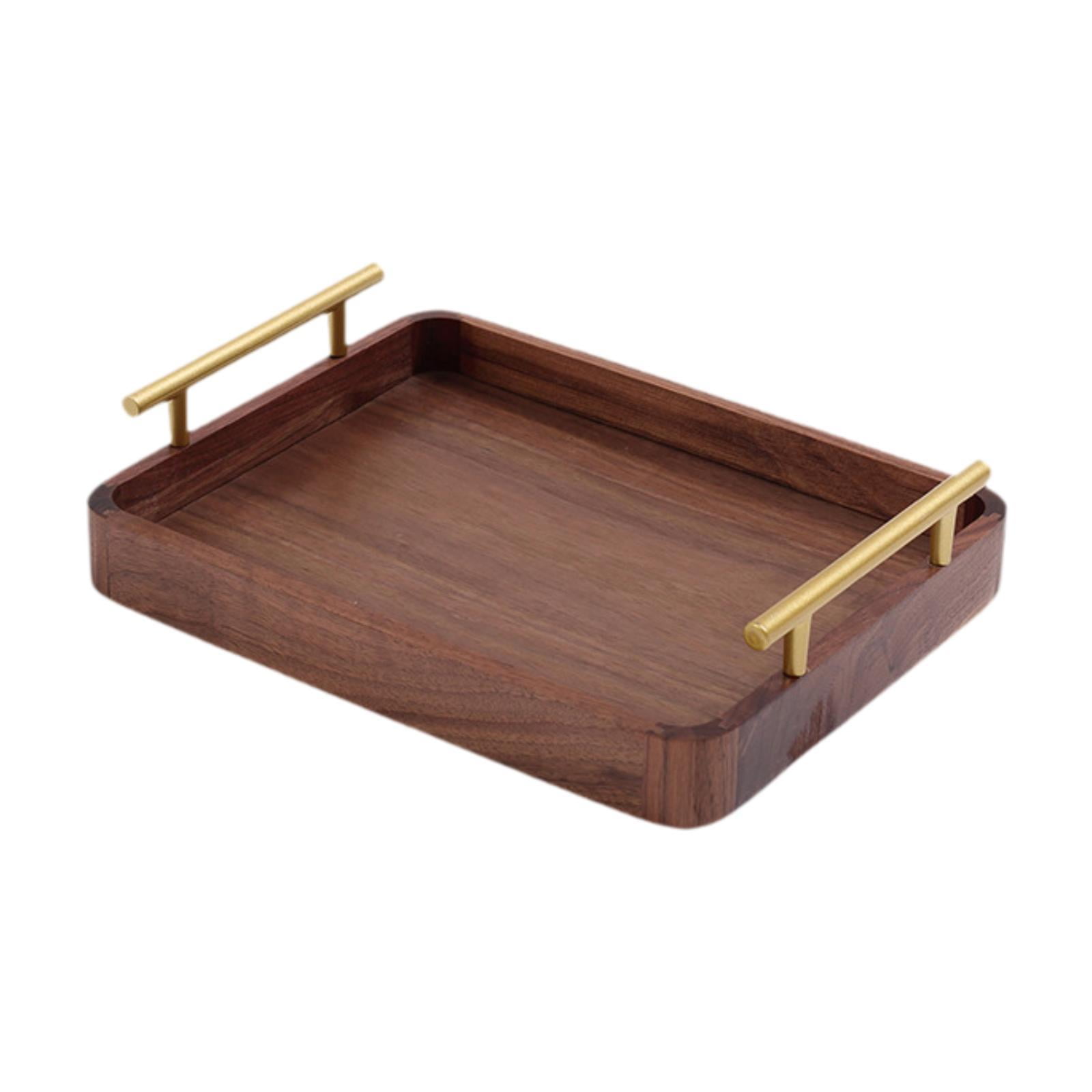 deevoka Wood Organizer Tray Hotel Towel Tray Makeup Vanity Tray for ...