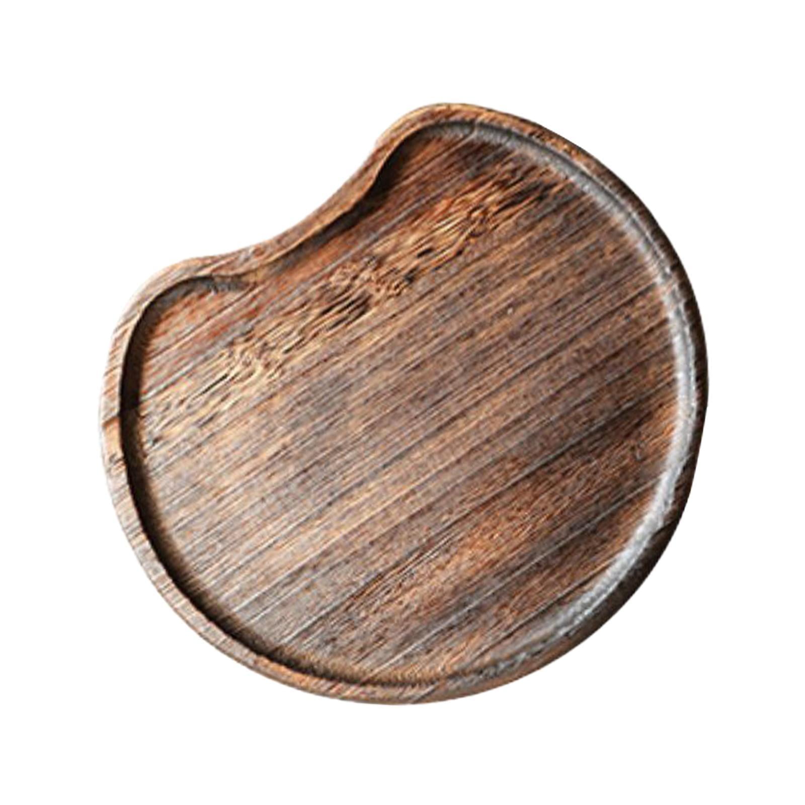 deevoka Wood Tray Bread Platter Fruit Holder Half Moon Tray for Cheese ...