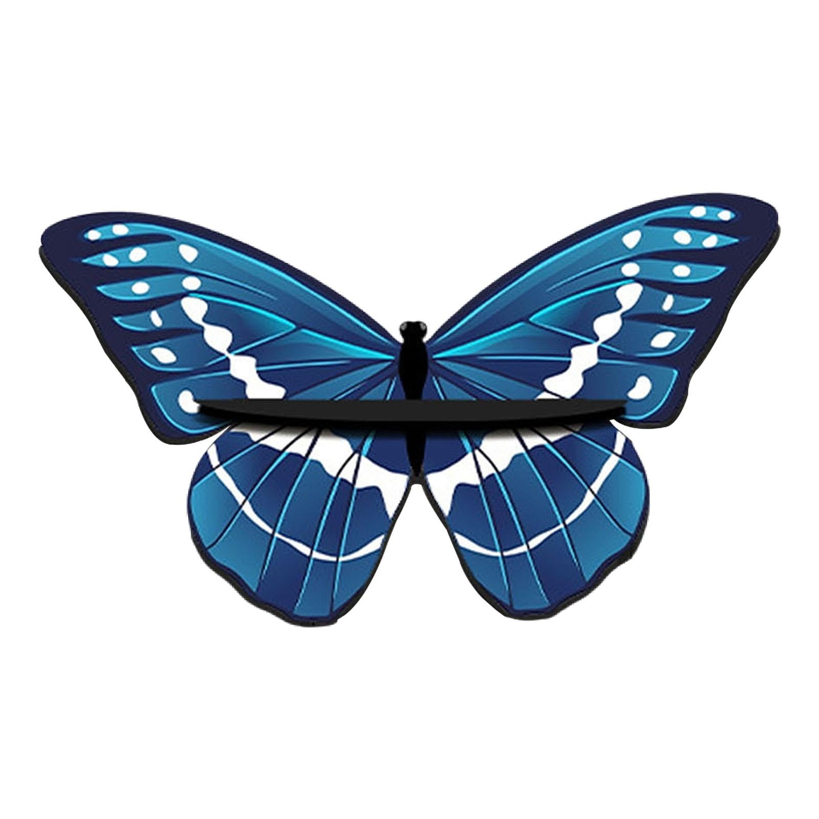 deevoka Wooden Butterfly Wall Shelf Wall Mounted Easy to Install Organizer Multifunction B ...