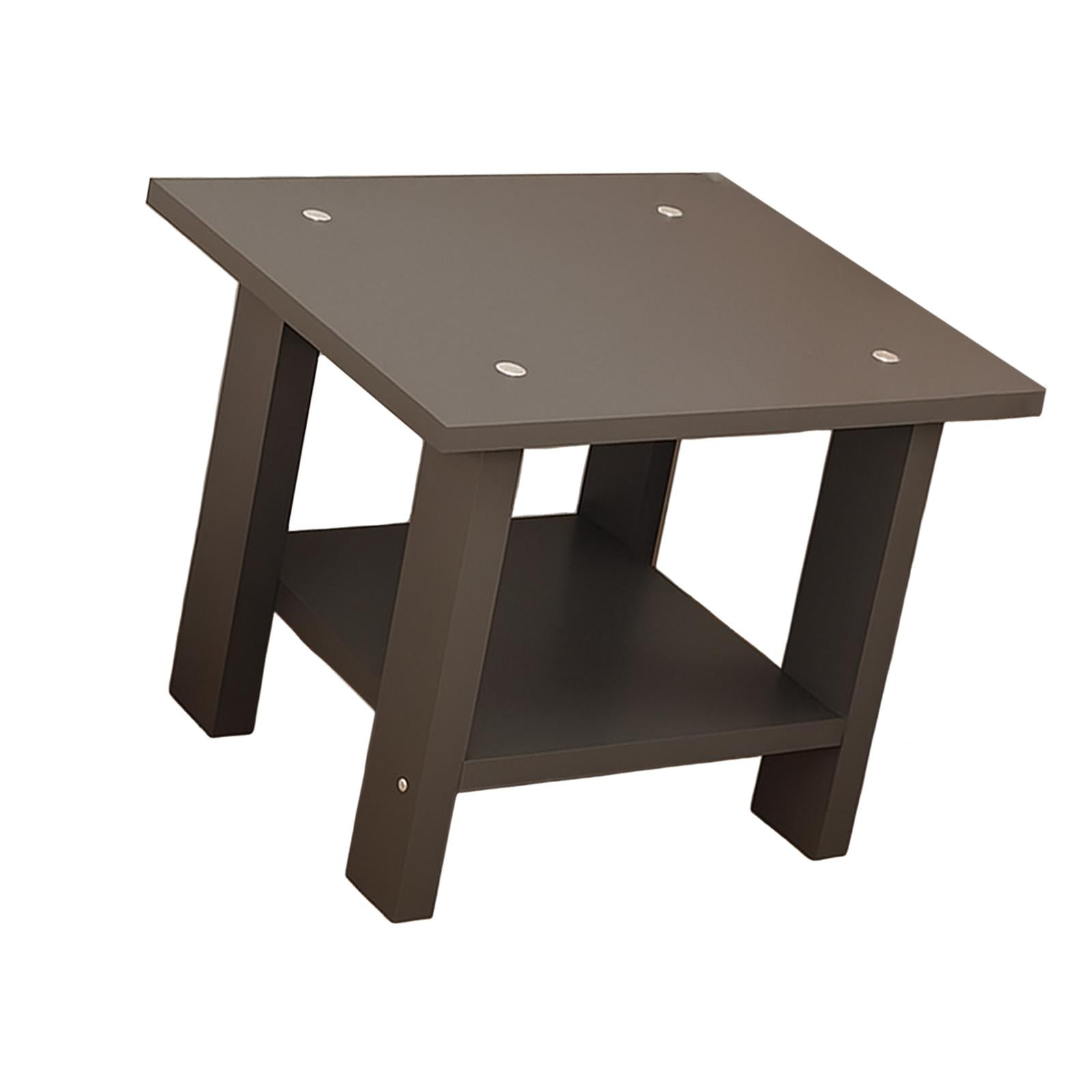 deevoka Wooden Double Layers Side Table for Farmhouse Versatile Modern ...