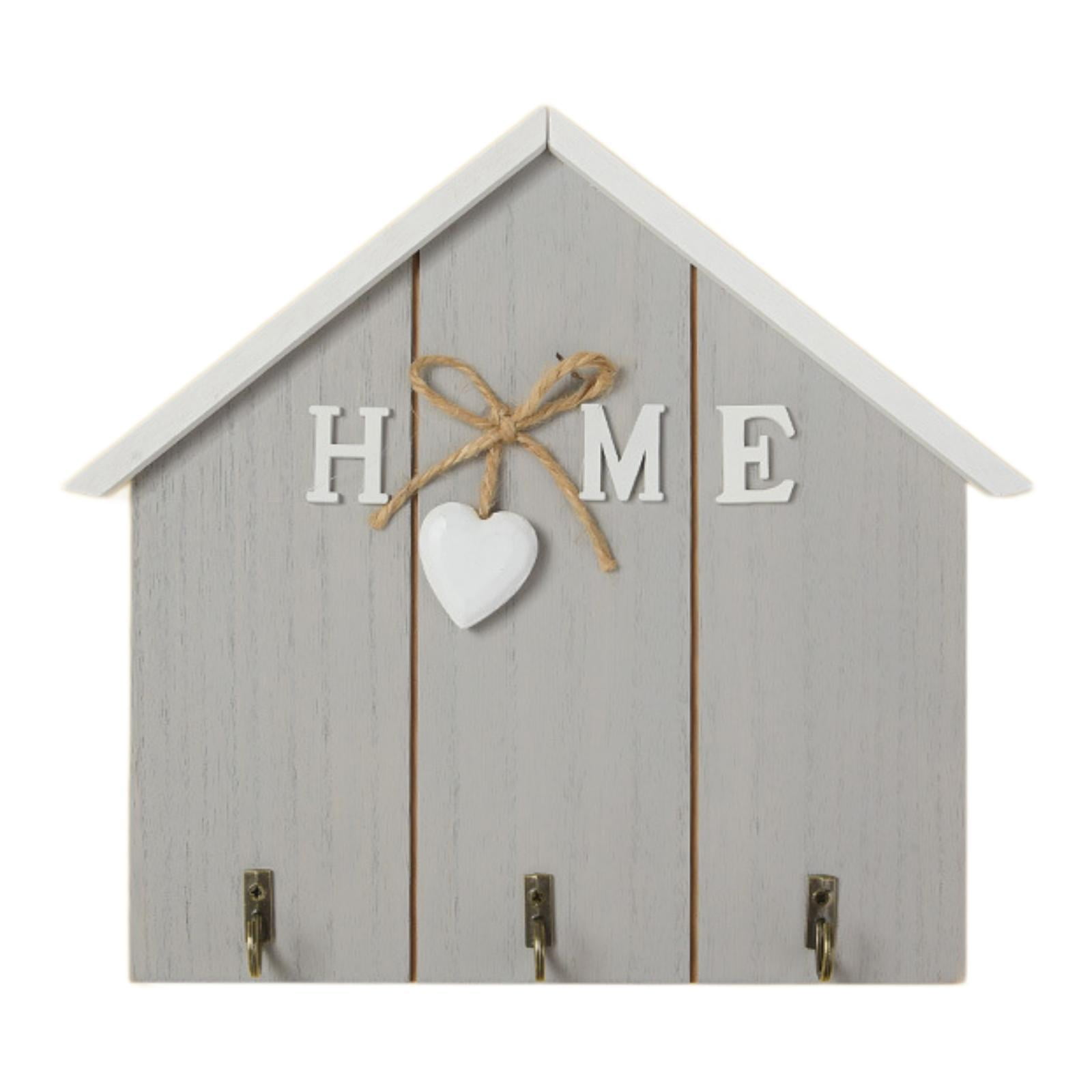 deevoka Wooden Key Holder 3 Hooks Rustic Nordic Key Hanger for Entryway ...