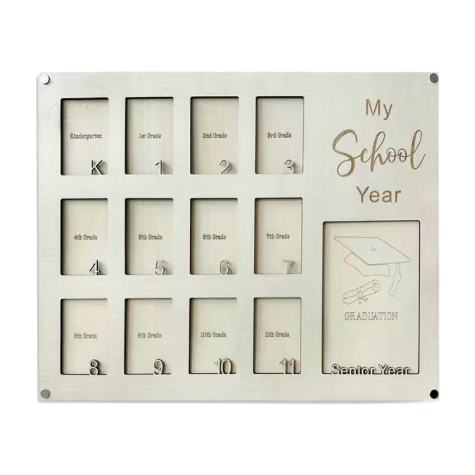 deevoka Wooden School Picture Frame Pre K to 12 40x30cm for Any ...