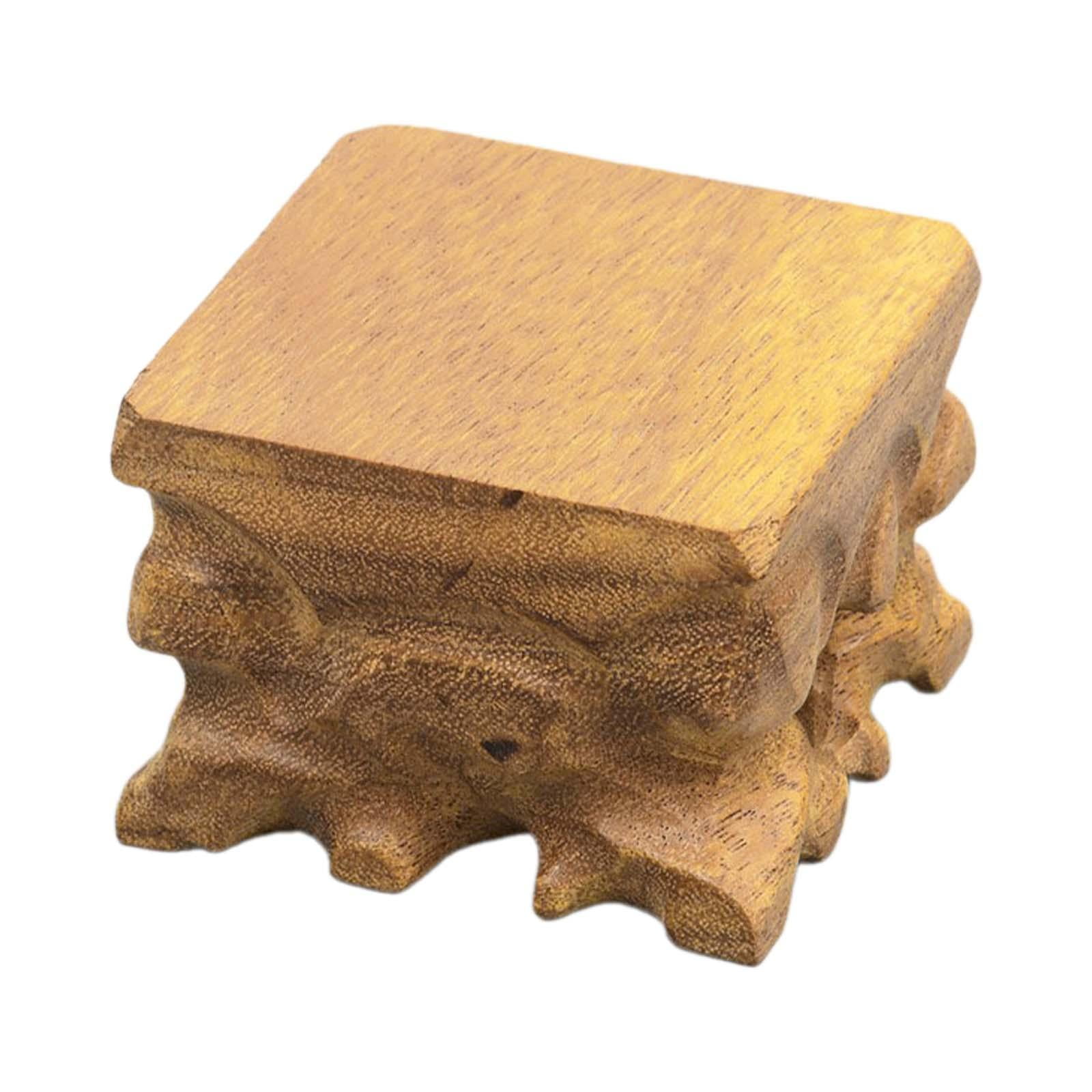 deevoka Wooden Stone Display Base Figurine Display for Home Table Photo ...