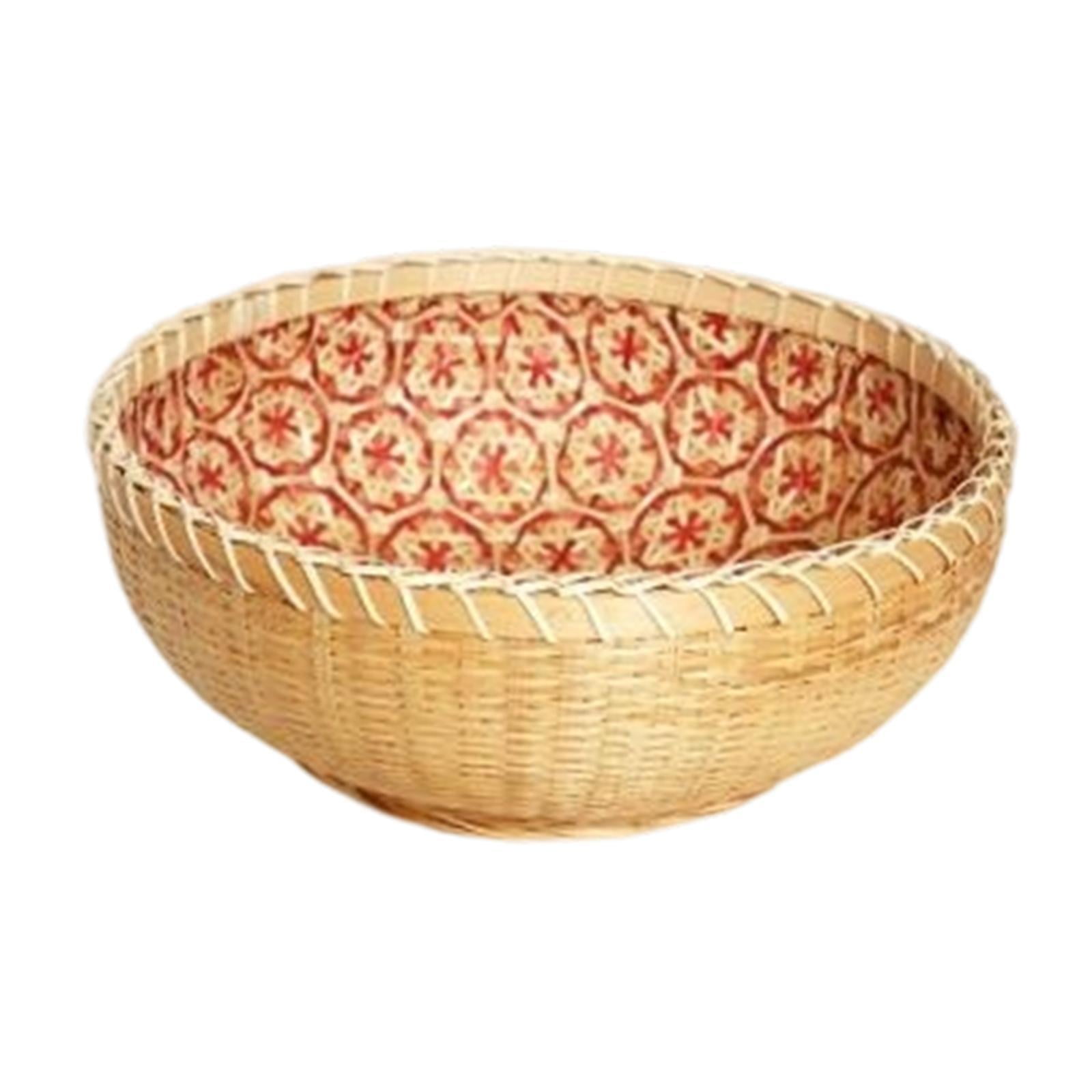 deevoka Woven Bread Basket Organizer Basket Woven Basket Tray for Candy ...