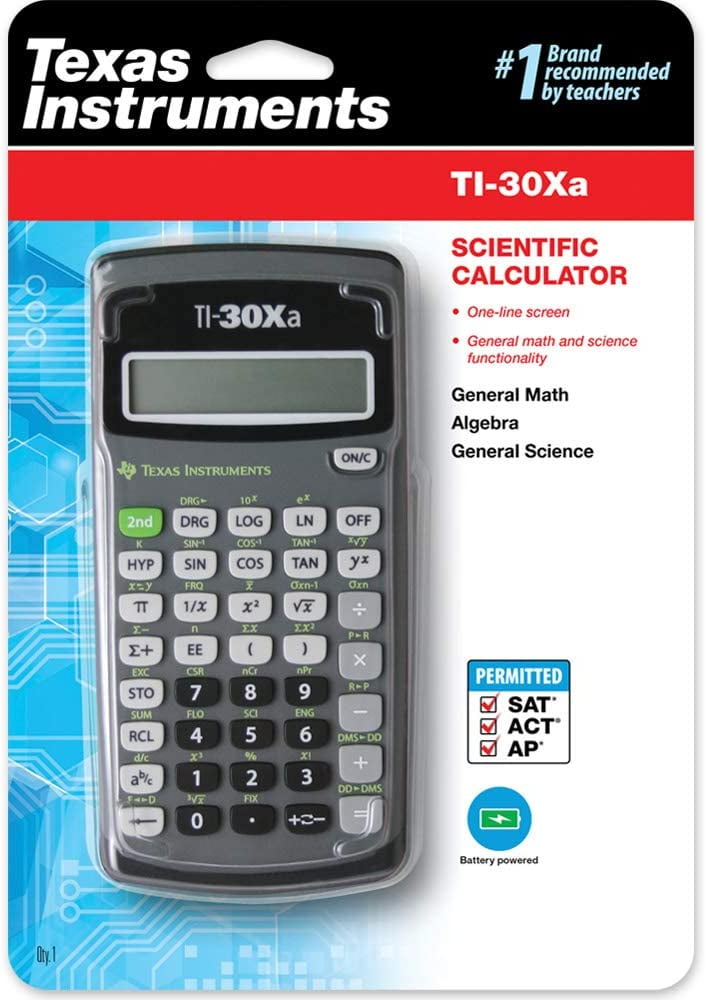 Texas Instruments TI-30Xa 10 Digit Scientific Calculator - Walmart.com