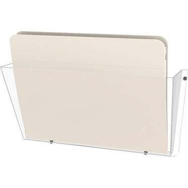 deflecto Unbreakable Wall File Set, Letter, Three Pocket, Clear ...