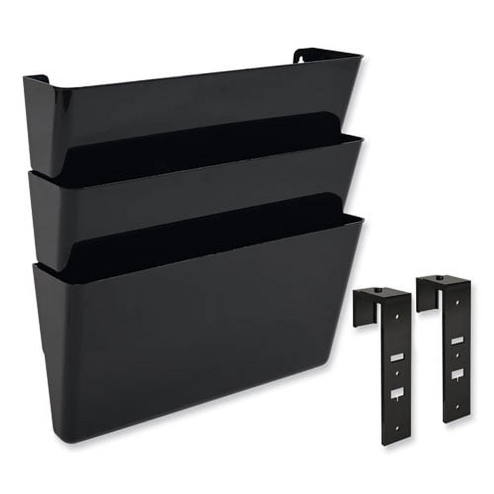 deflecto DocuPocket Stackable Three-Pocket Partition Wall File, 3 ...