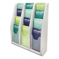 Chrome Wire Wall Literature Rack with 21 A4 Sized Compartments ...