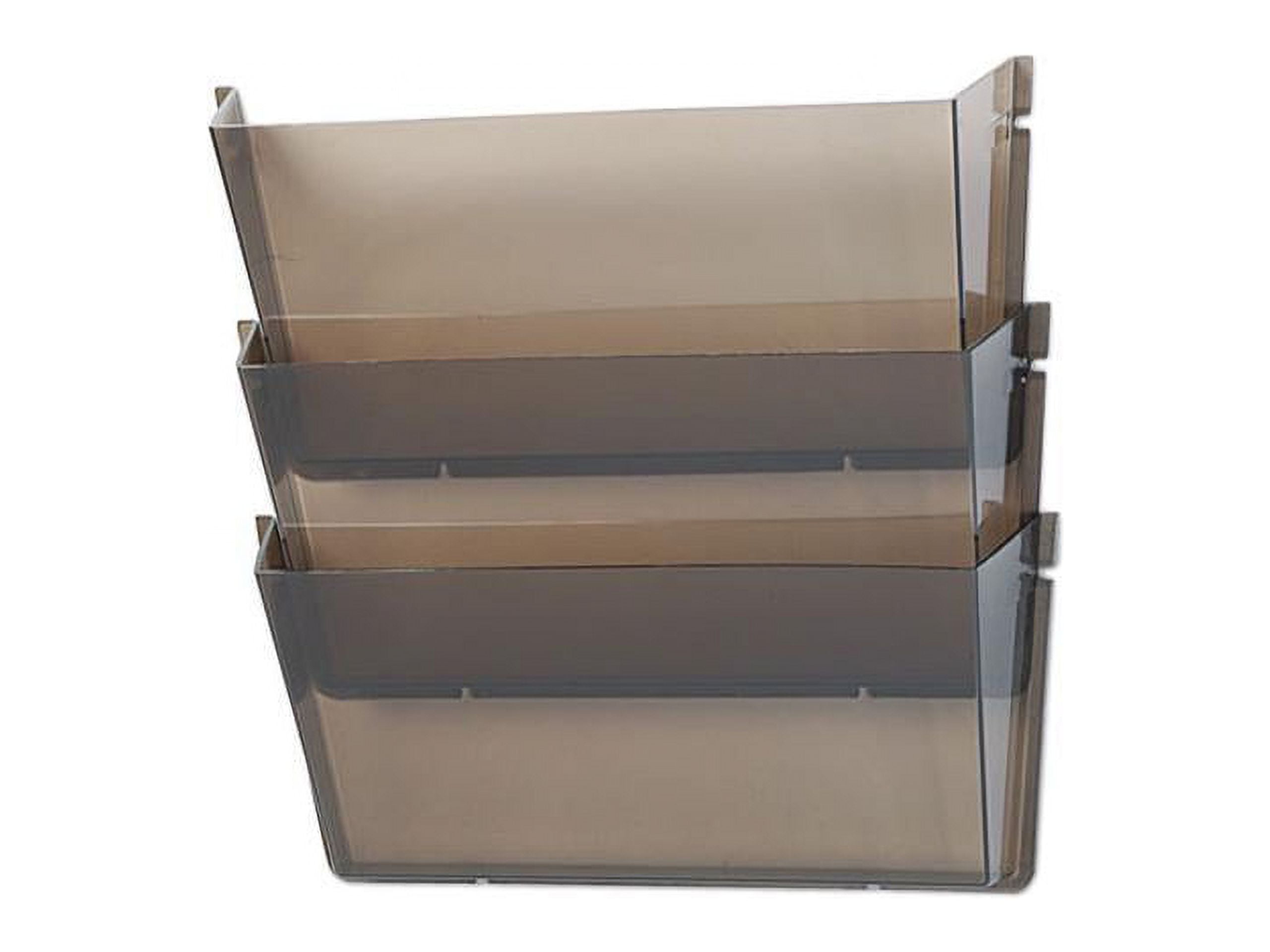 deflecto Unbreakable Wall File Set, Letter, Three Pocket, Smoke ...