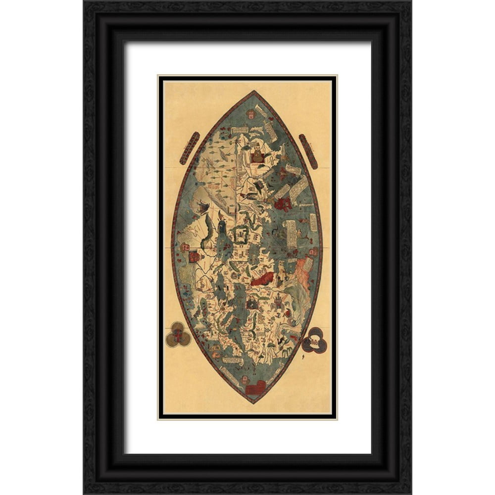 del Pozzo Toscanelli, Paolo 11x18 Black Ornate Wood Framed with Double ...