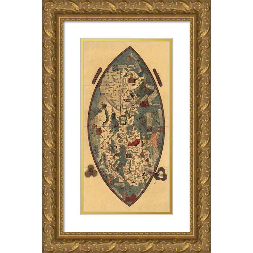 del Pozzo Toscanelli, Paolo 11x18 Gold Ornate Wood Framed with Double ...