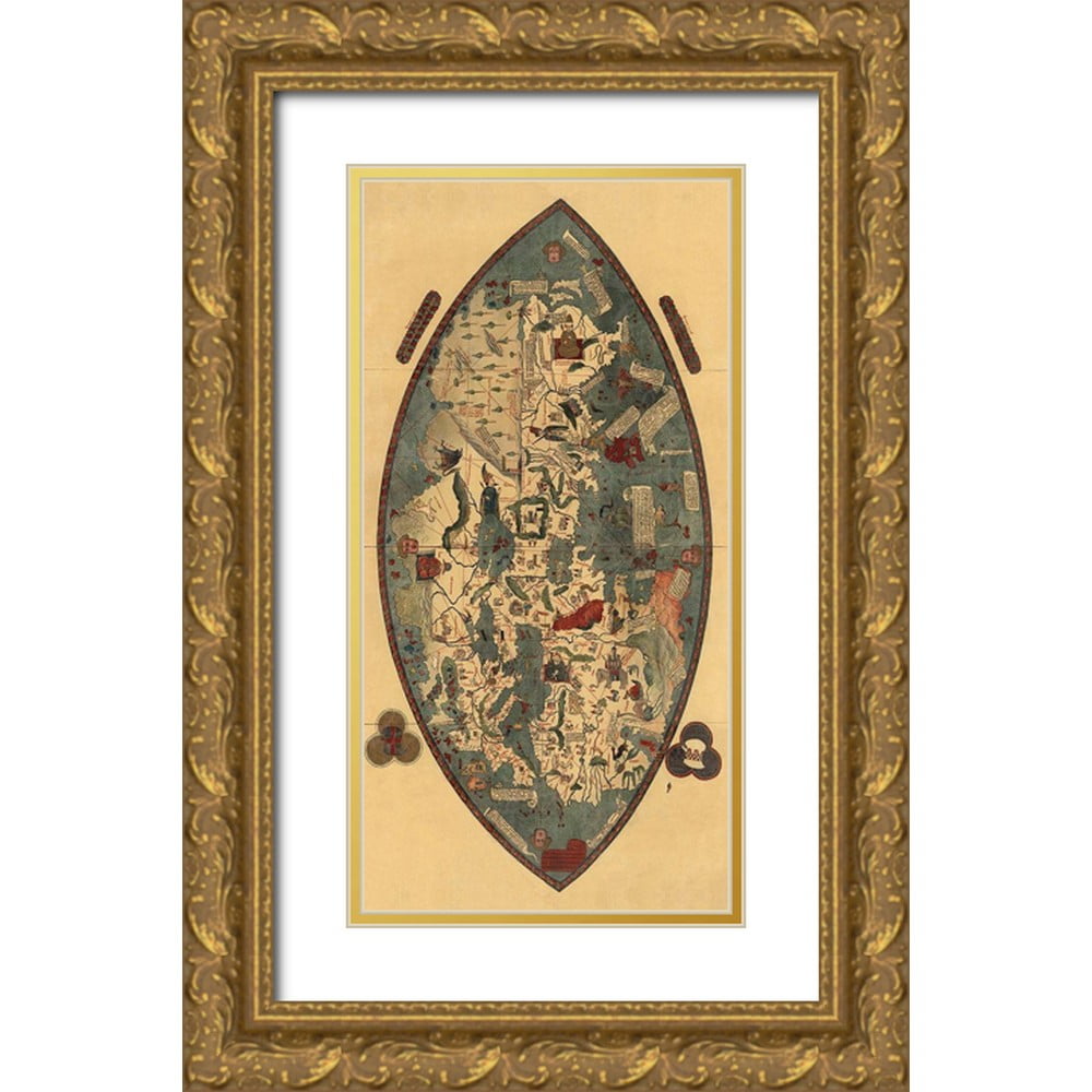 del Pozzo Toscanelli, Paolo 18x32 Gold Ornate Wood Framed with Double ...