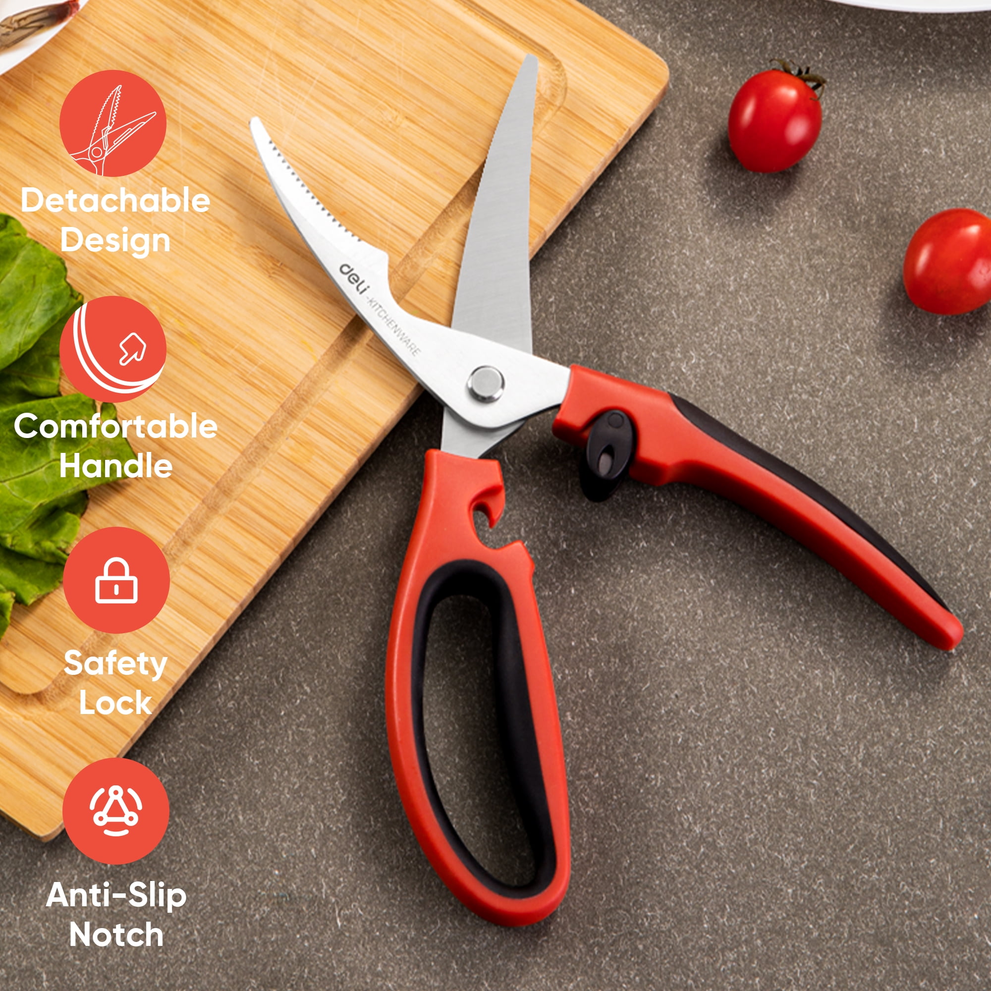 Deli Heavy Duty Poultry Kitchen Shears, Stainless Steel Kitchen ...