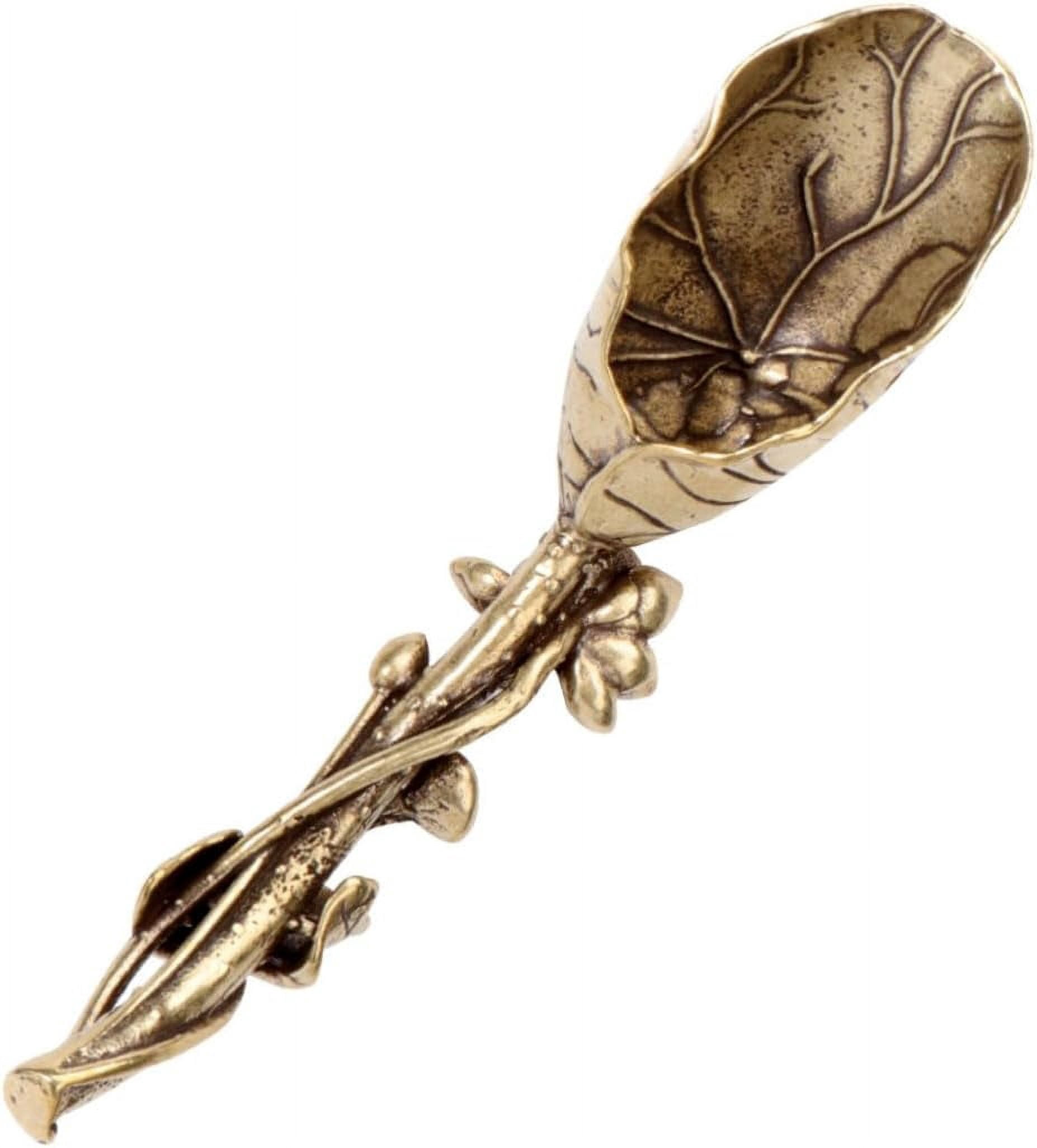 delicate pure brass tea shovel ornaments coffee bean scoop lotus pod ...