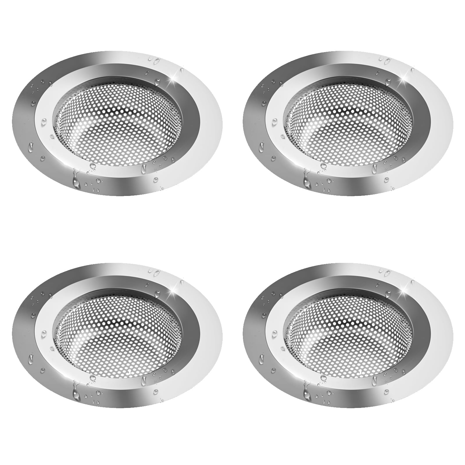 delpattern 4PCS Kitchen Sink Strainer Drain Catches, 4.5" Stainless ...