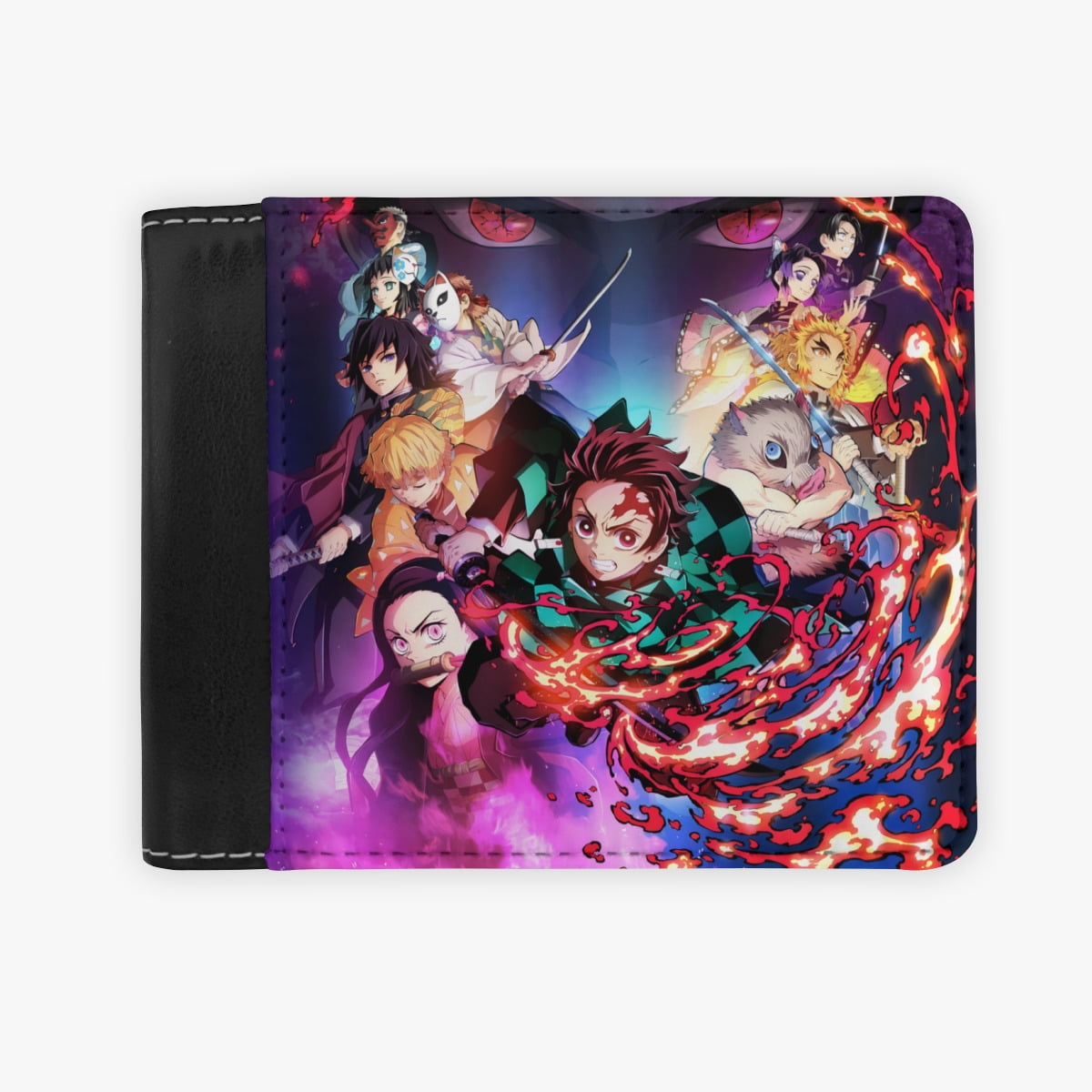 demon slayer PU Bifold Wallet for Boys Girls, 4.64 x 3.71 Inches ...