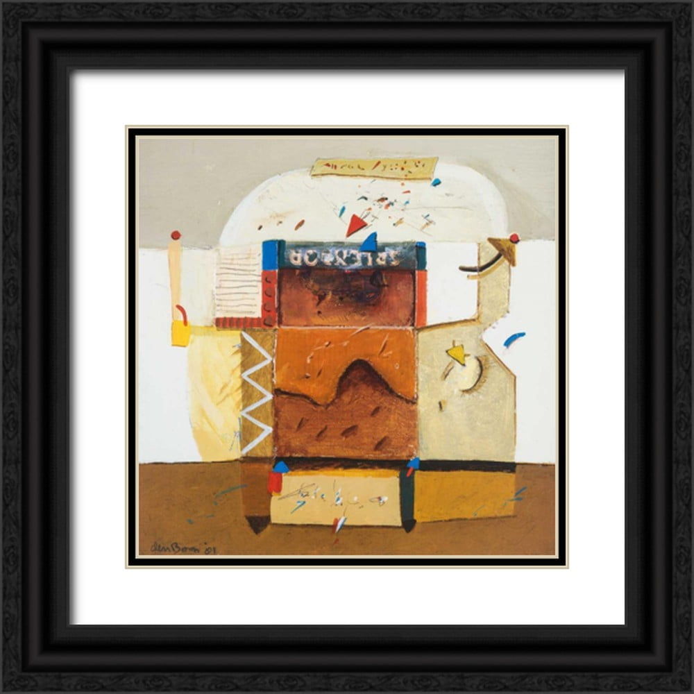 den Boon, Theo 15x15 Black Ornate Wood Framed with Double Matting ...