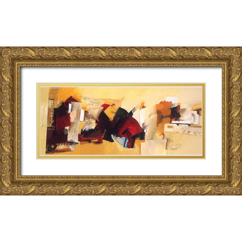 den Boon, Theo 18x10 Gold Ornate Wood Framed with Double Matting Museum ...